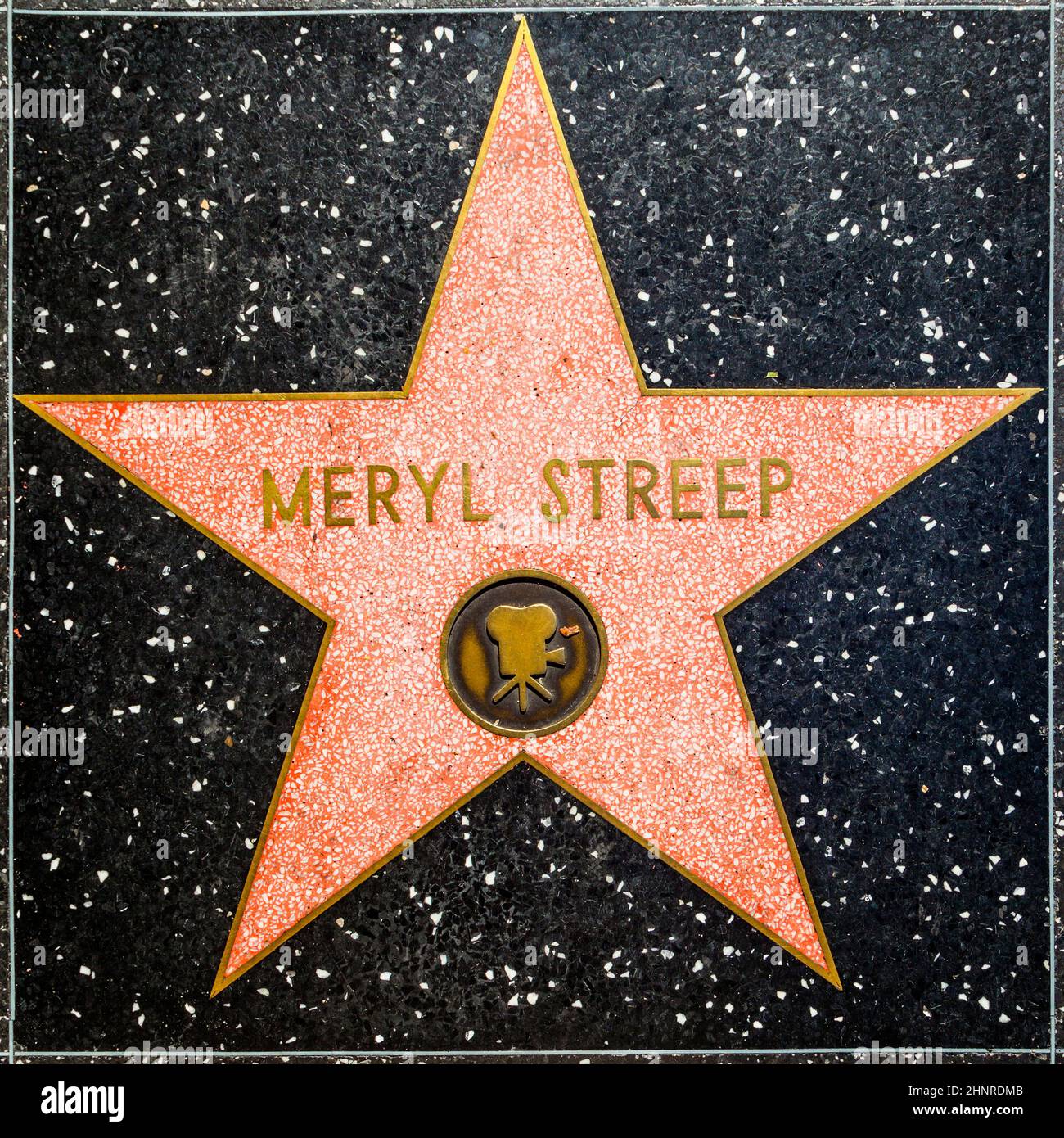 Meryl Streeps star on Hollywood Walk of Fame Stock Photo - Alamy