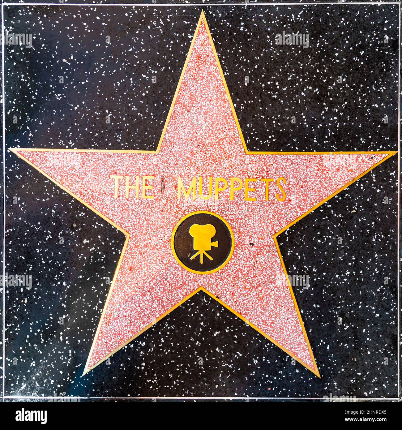 Red star on sidewalk hi-res stock photography and images - Alamy