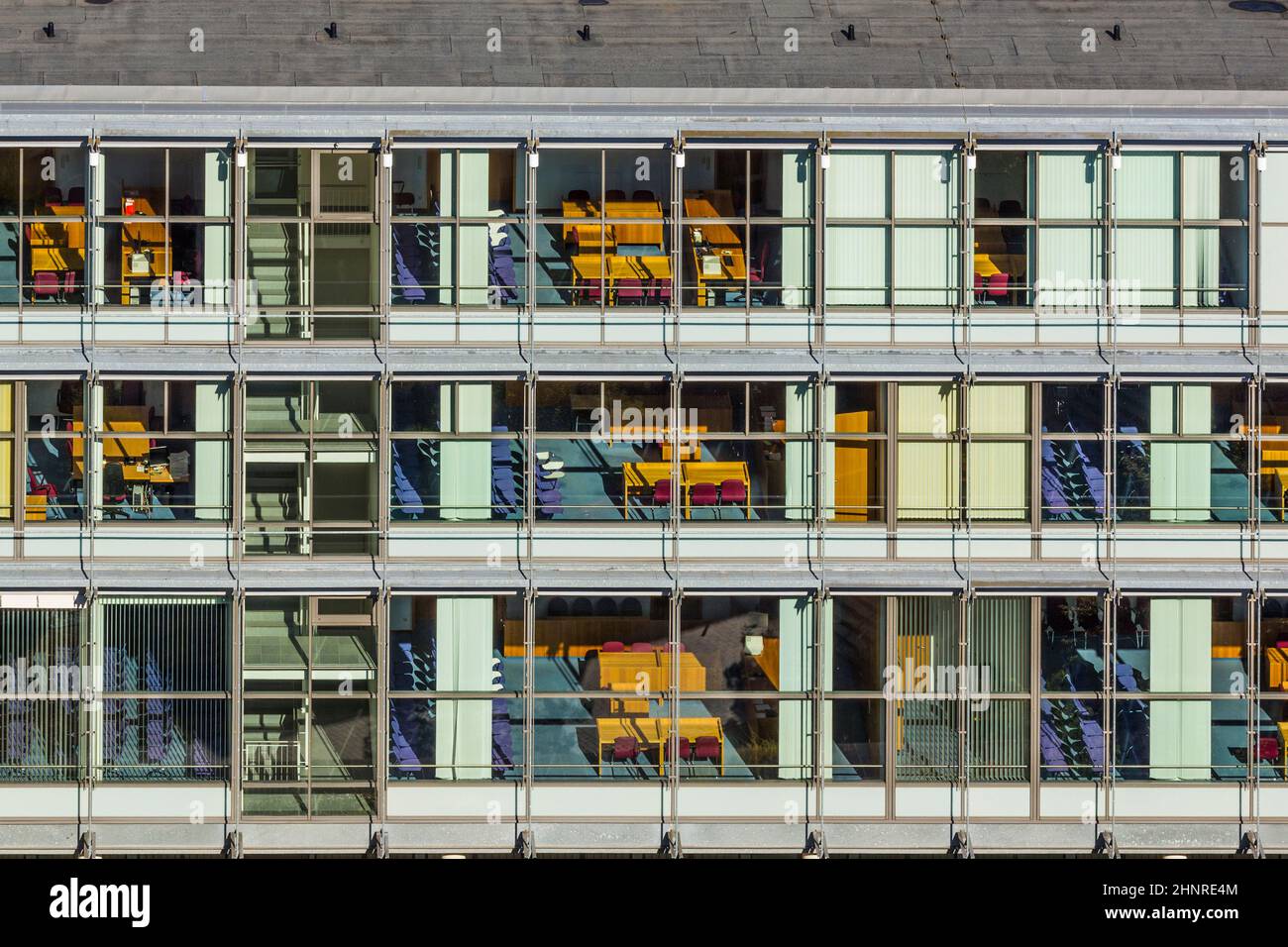 typical office facade in style of last century in Bonn, the former ...
