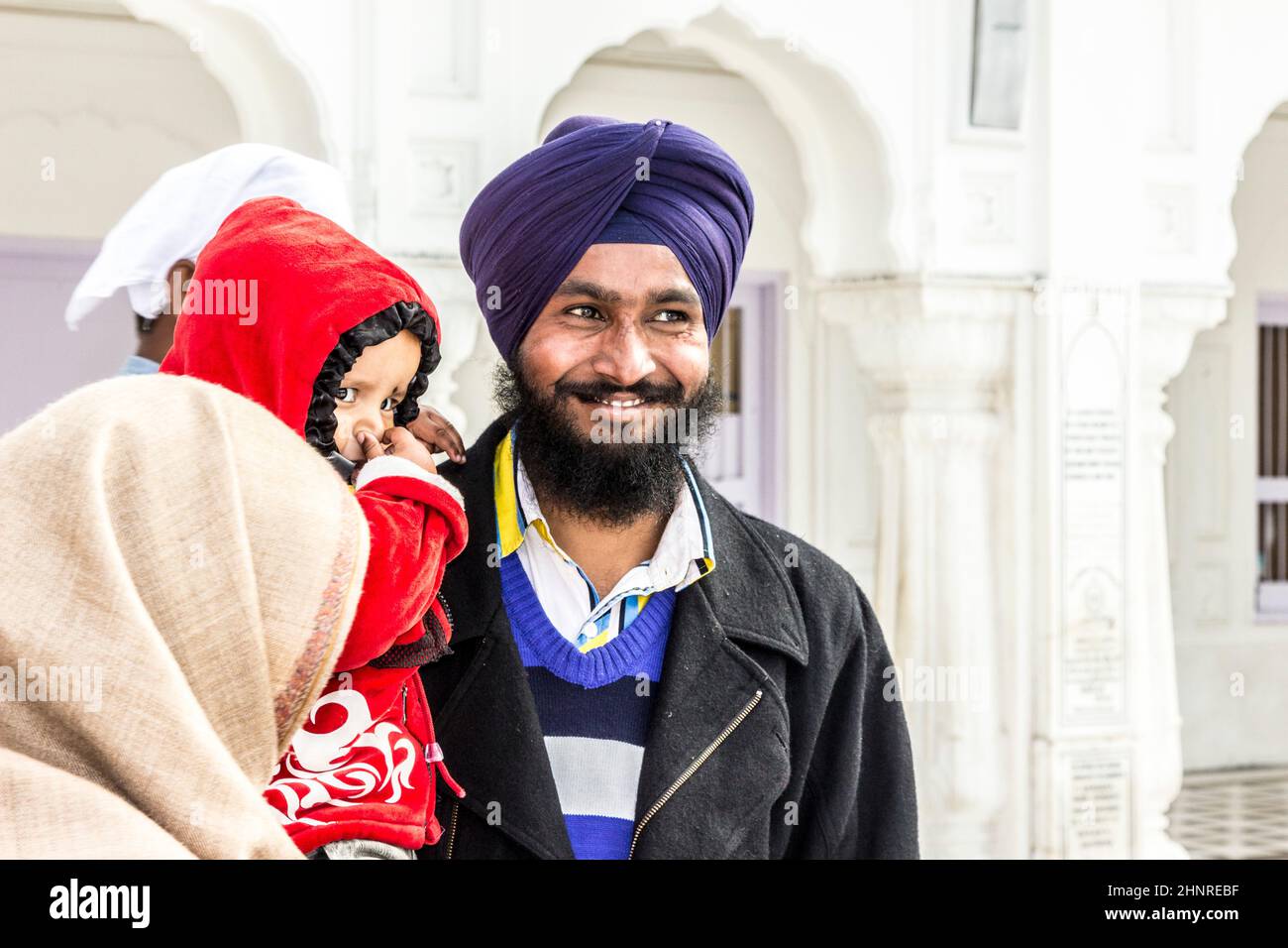 people visit the Harimandir Sahib at the Golden temple complex Stock ...