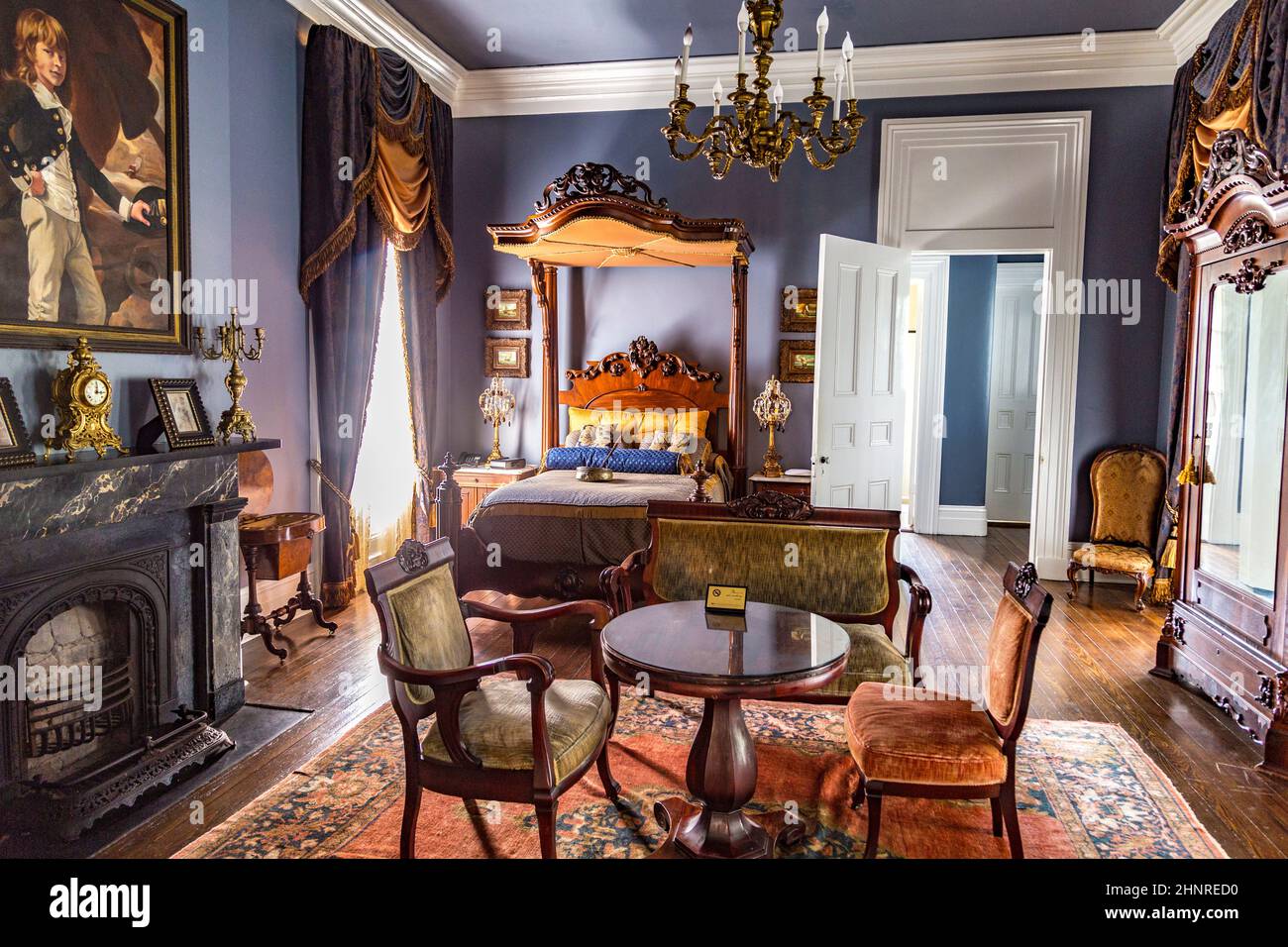 rooms inside famous Nottoway Plantation Stock Photo - Alamy