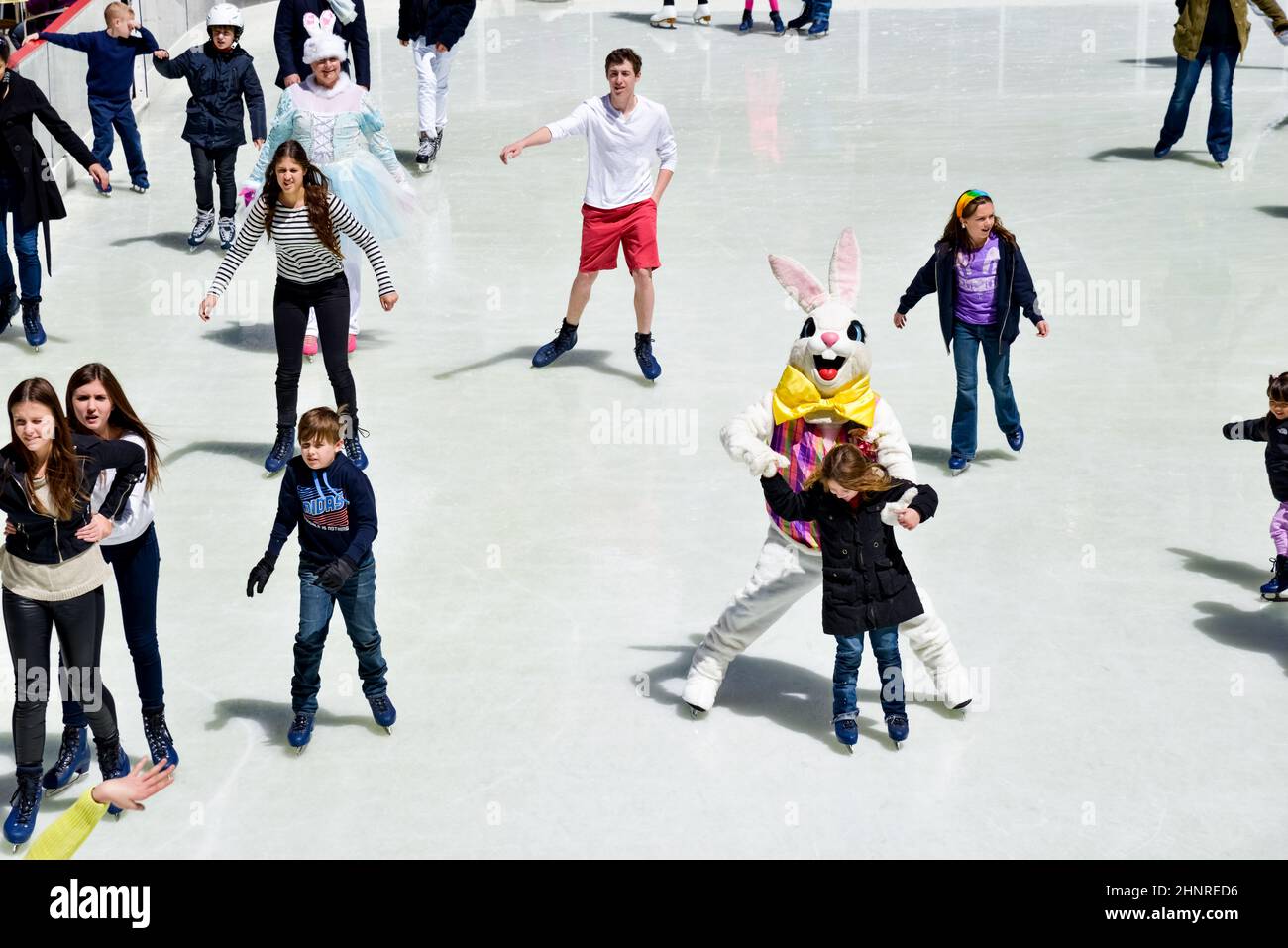 Ice Skating with the Easter Bunny at Rockefeller Center New York City ...