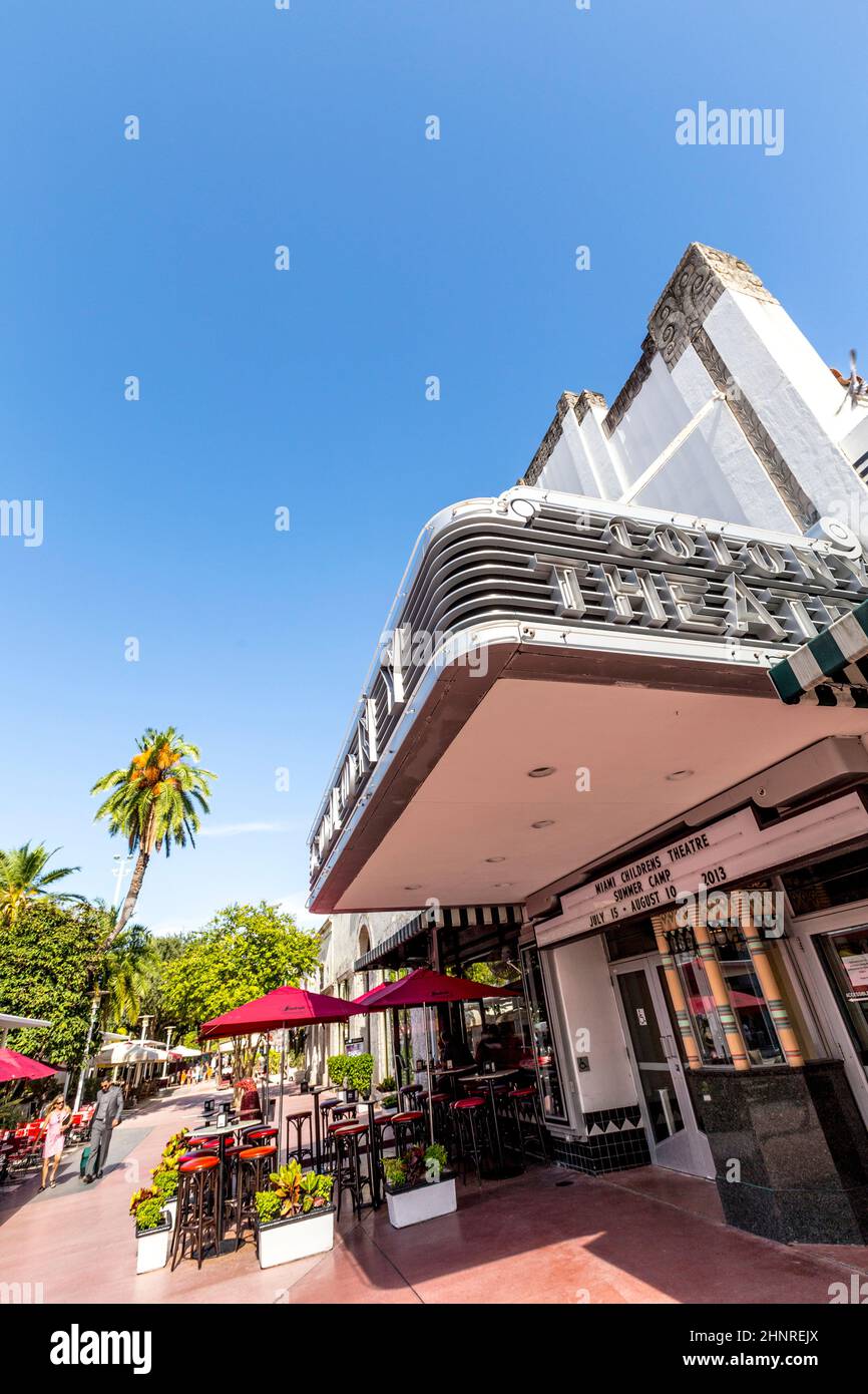 Famous Colony Art Deco Theater Stock Photo - Alamy