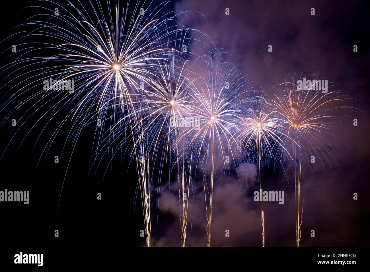 Colourful Pyrotechnic Fireworks in the Sky Stock Photo - Alamy