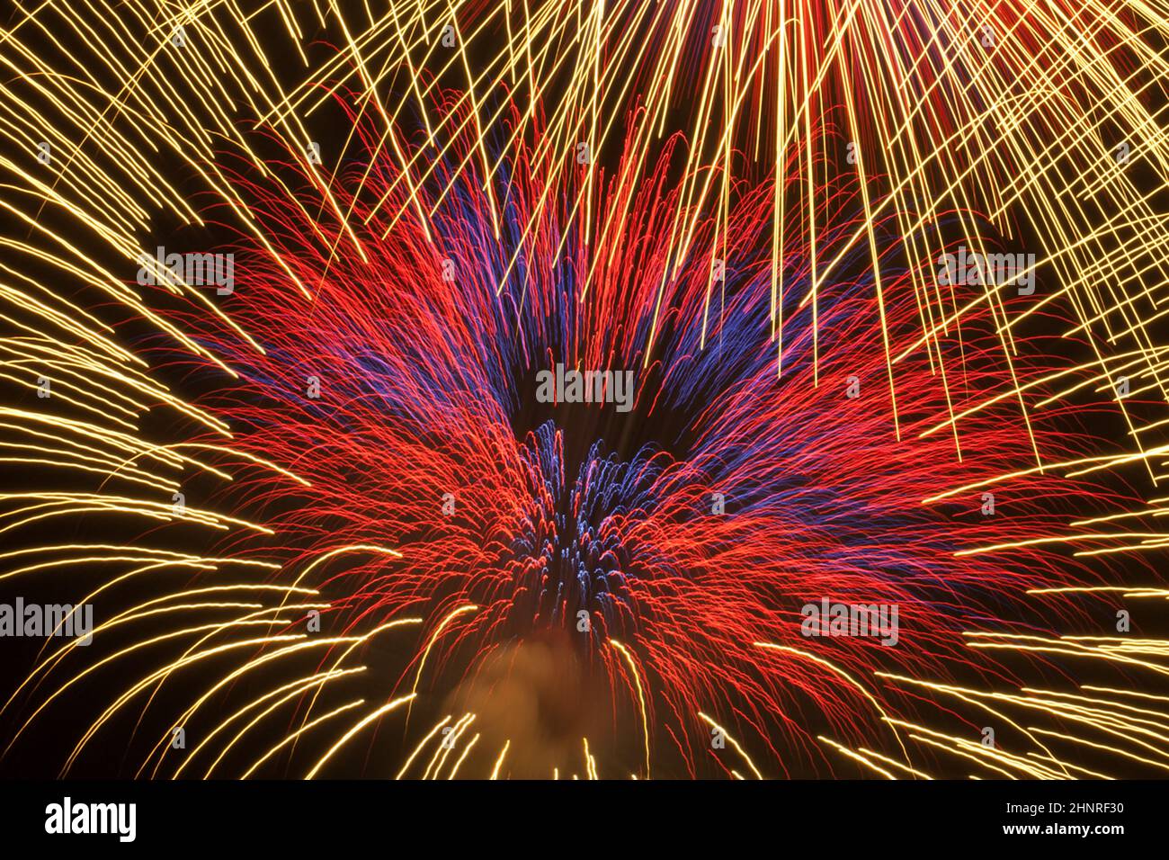 Colourful Pyrotechnic Fireworks in the Sky Stock Photo - Alamy