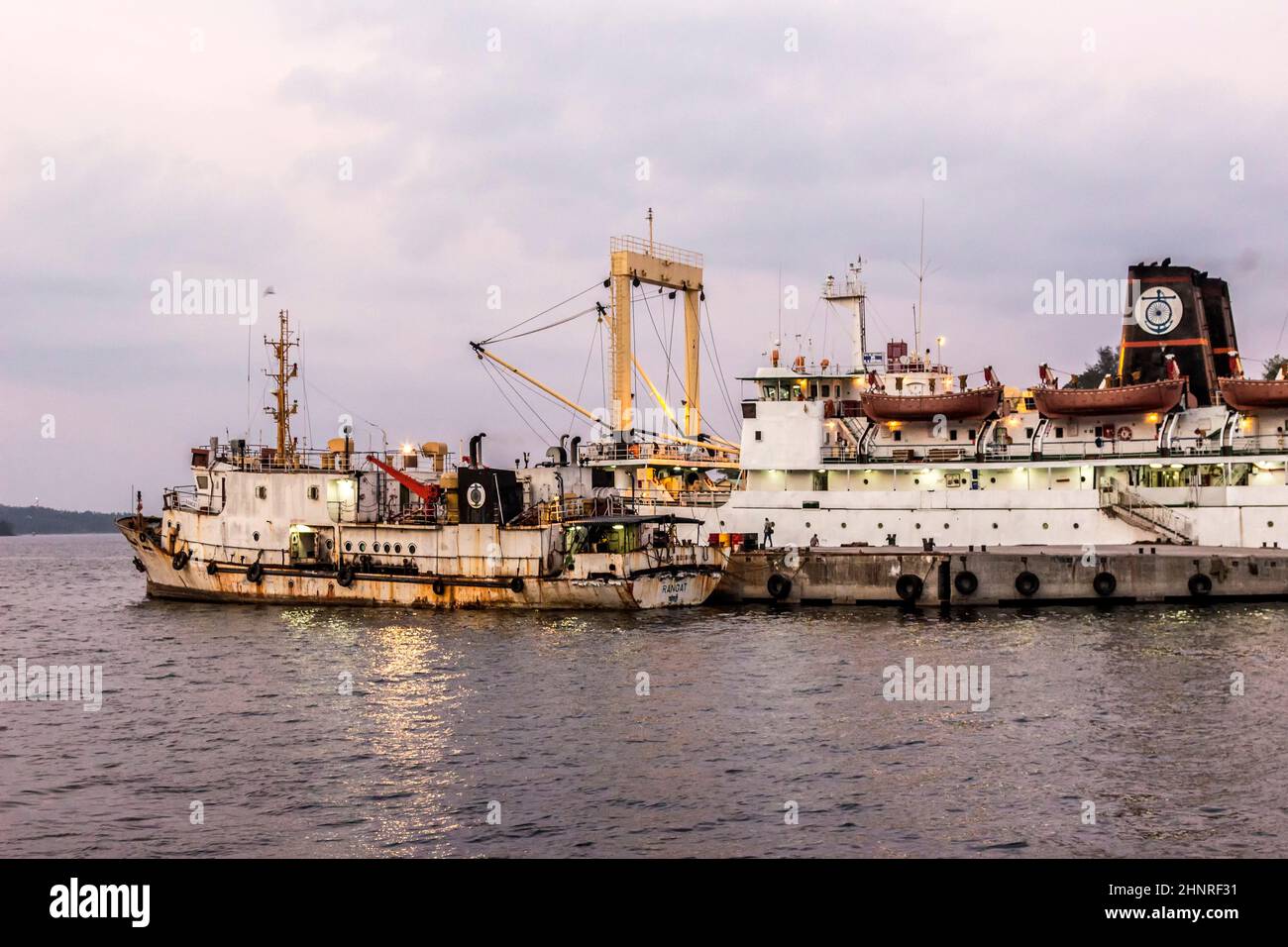 old rusty ferries still operatet from Port Blair to other islands Stock ...