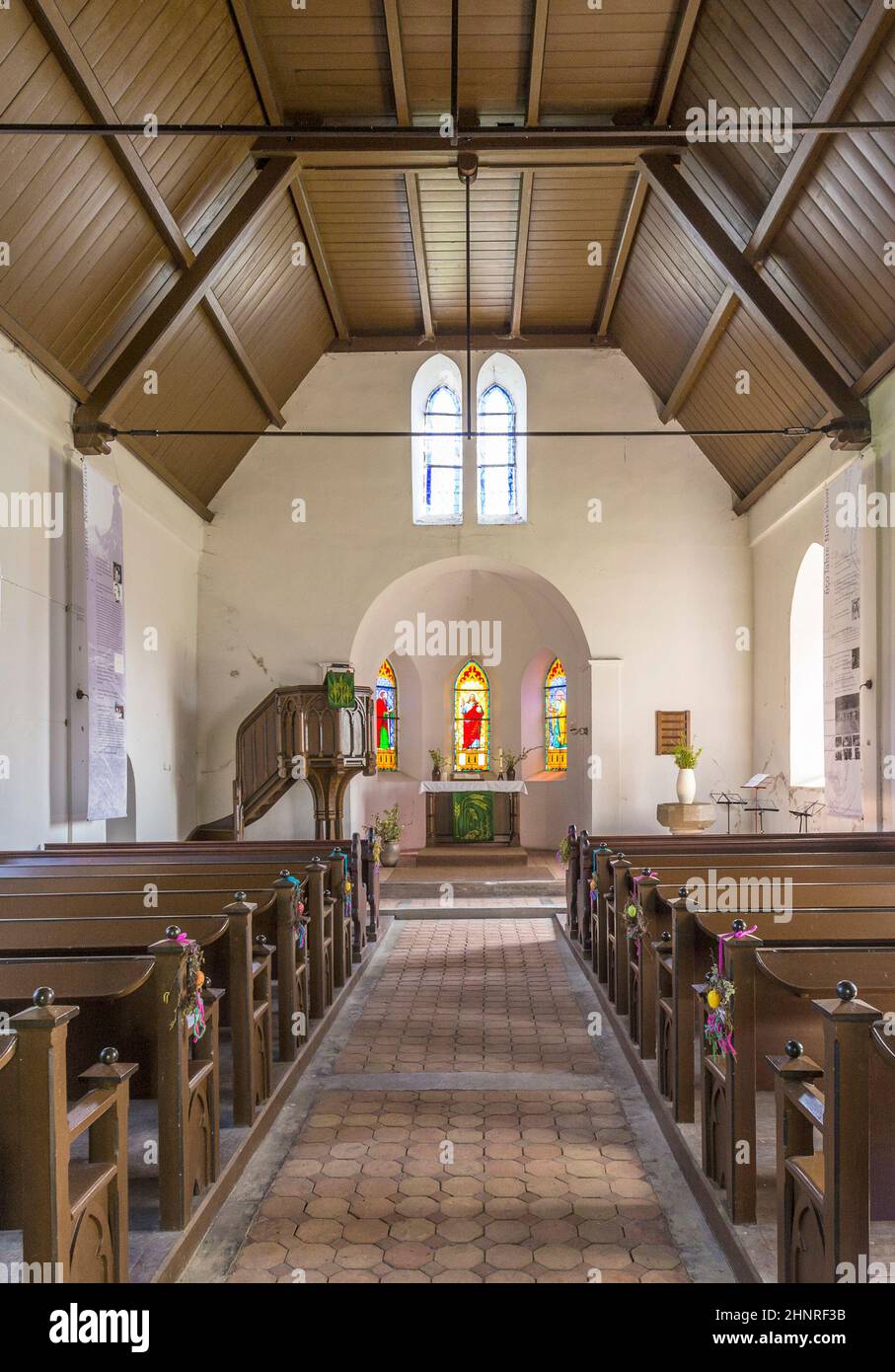 Inside old church hi-res stock photography and images - Alamy