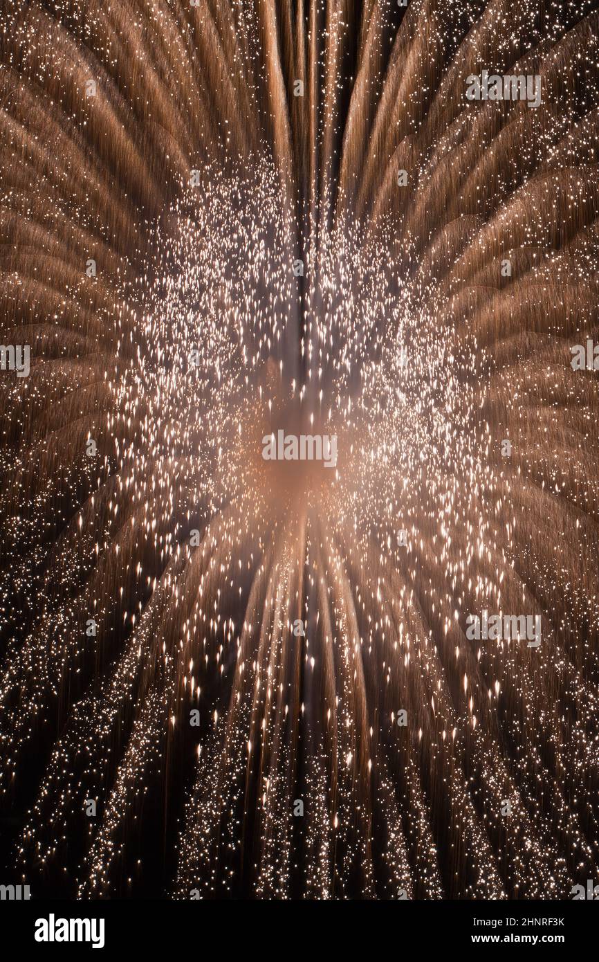 Colourful Pyrotechnic Fireworks in the Sky Stock Photo - Alamy