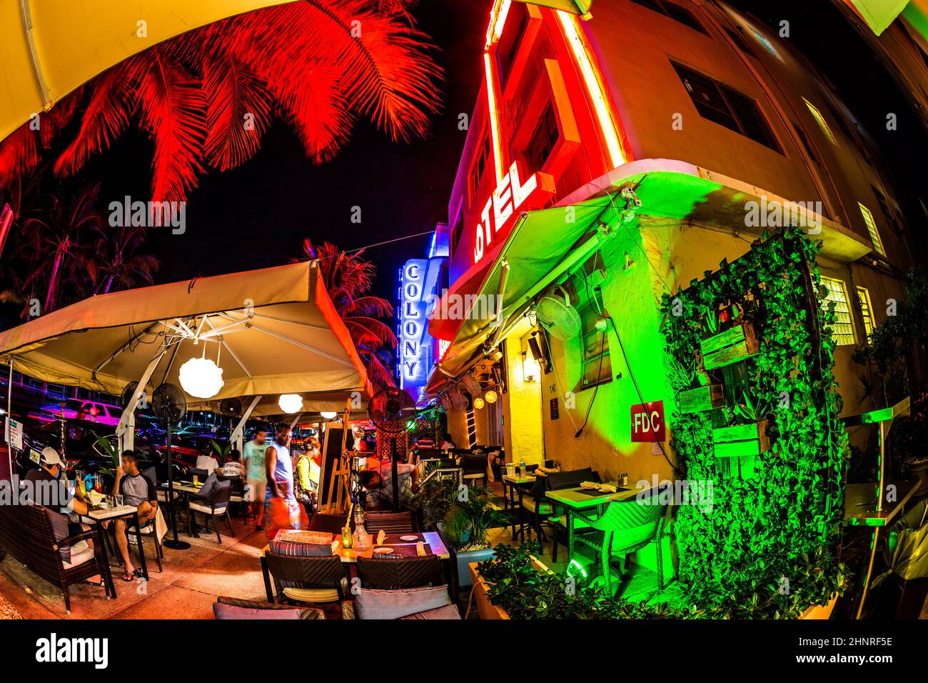 South beach miami art deco nightlife hi-res stock photography and ...