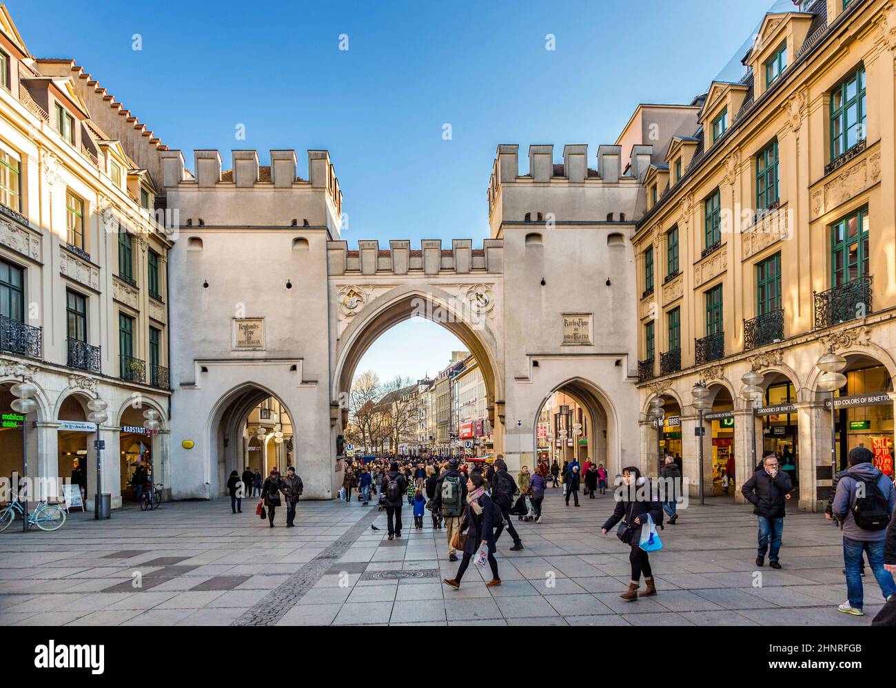 People walking along through the Karlstor gate Stock Photo - Alamy