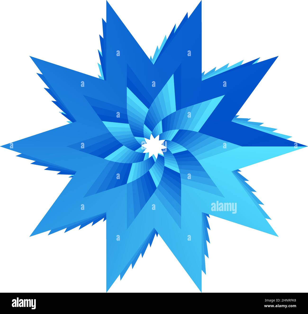 Unique star shape, star contour vector design element - stock vector ...