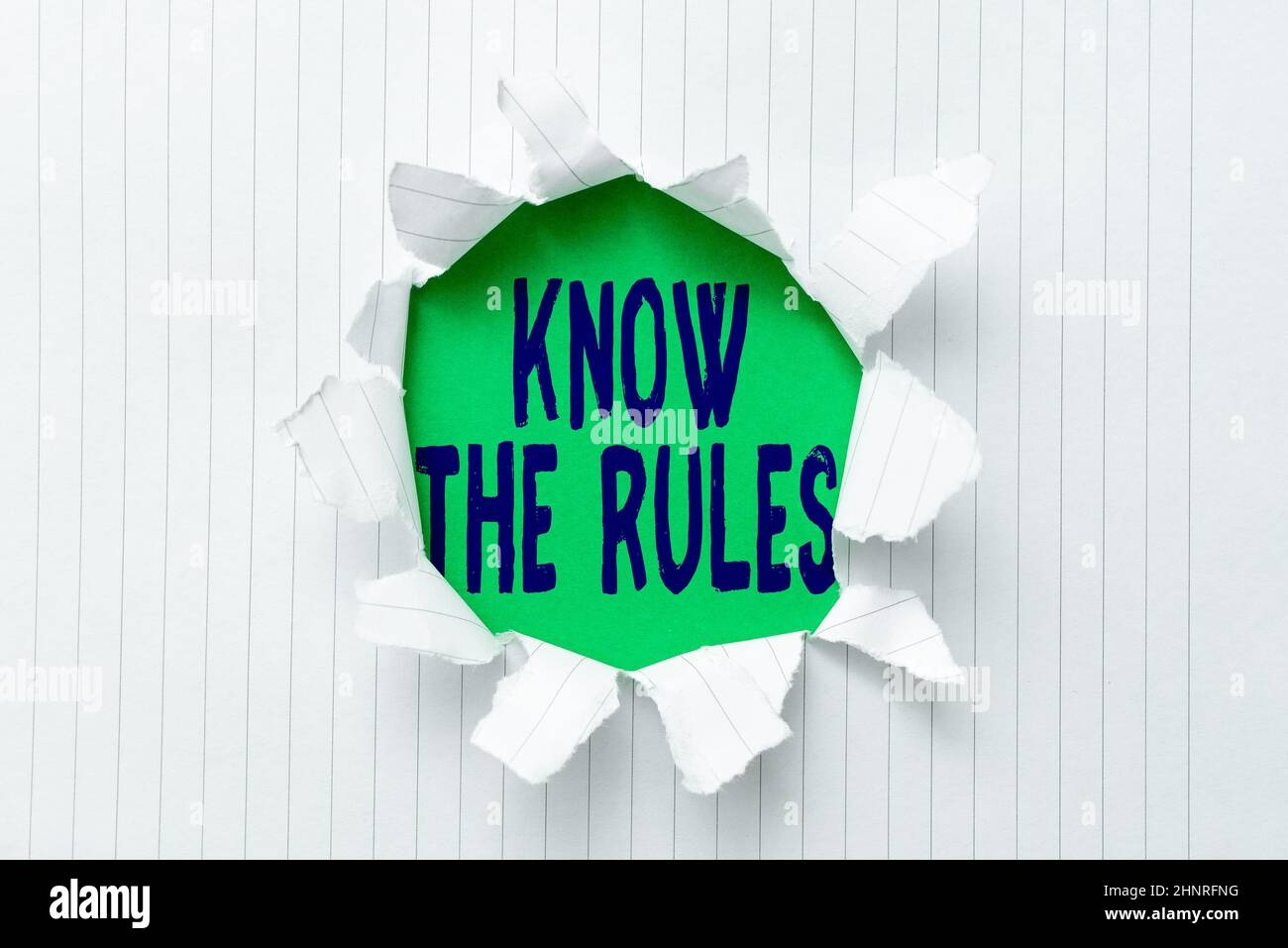 Inspiration showing sign Know The Rules, Word Written on set explicit ...