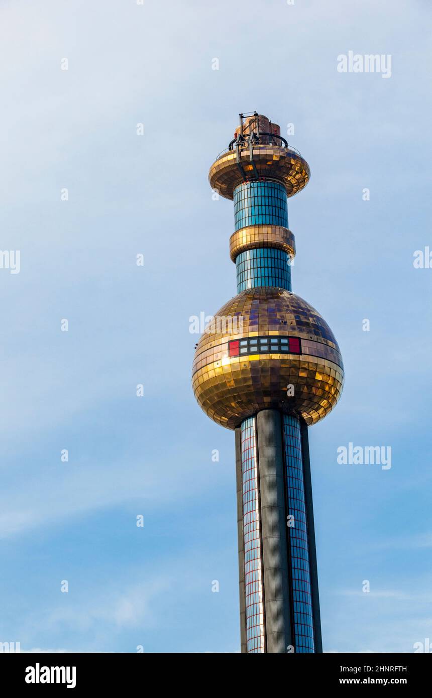 Tower of Garbage-processing plant in Vienna Stock Photo - Alamy