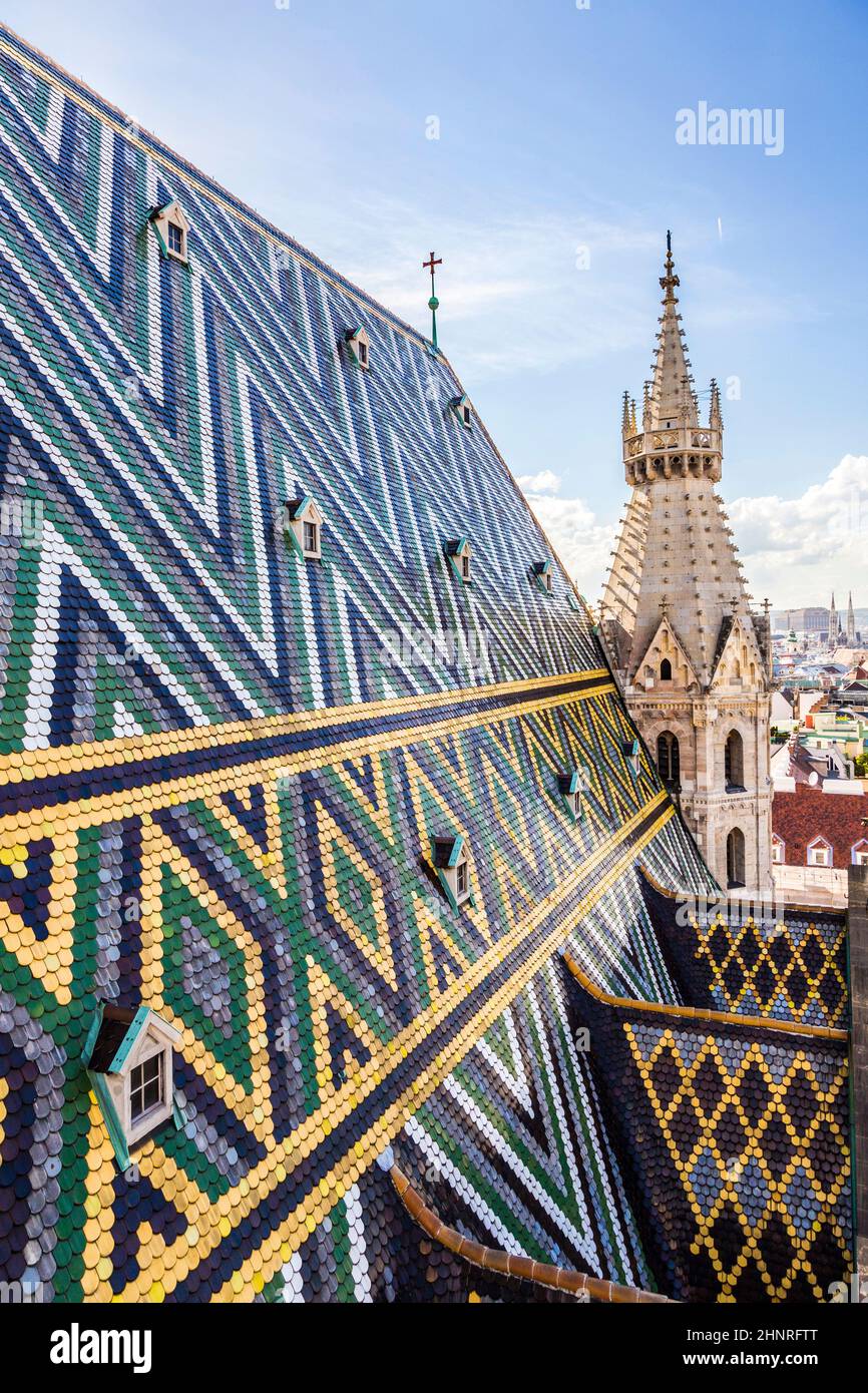 Roof Tiles Of St. Stephen's Cathedral, Vienna, Austria Stock Photo - Alamy