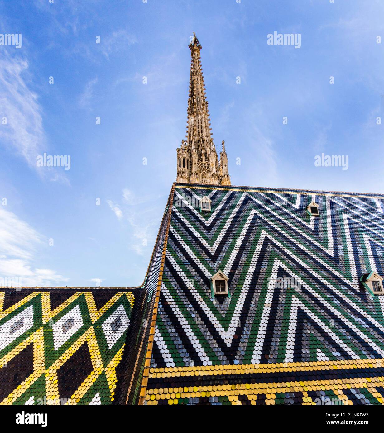 Roof Tiles Of St. Stephen's Cathedral, Vienna, Austria Stock Photo - Alamy