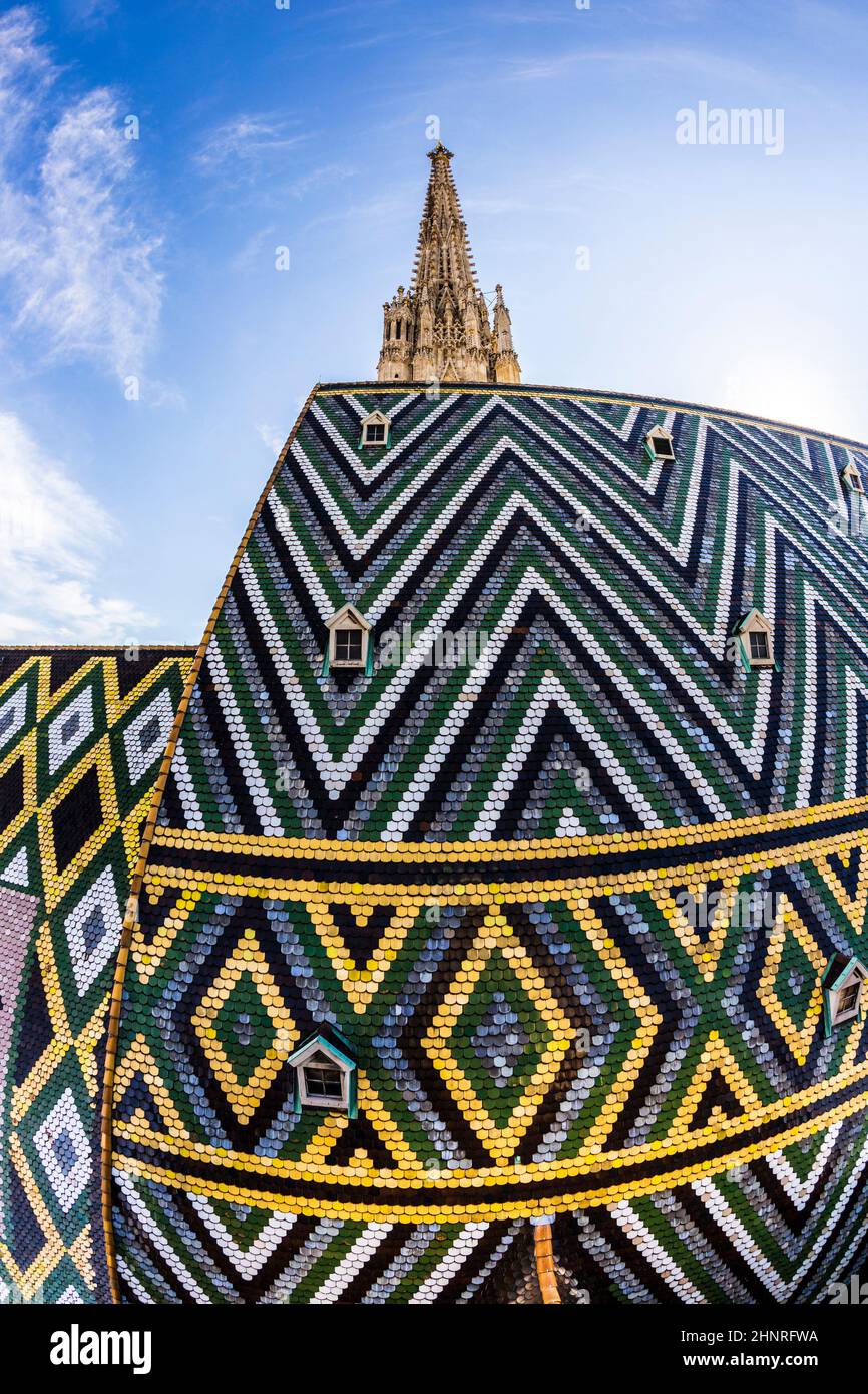 Vienna austria roof tiles hi-res stock photography and images - Alamy