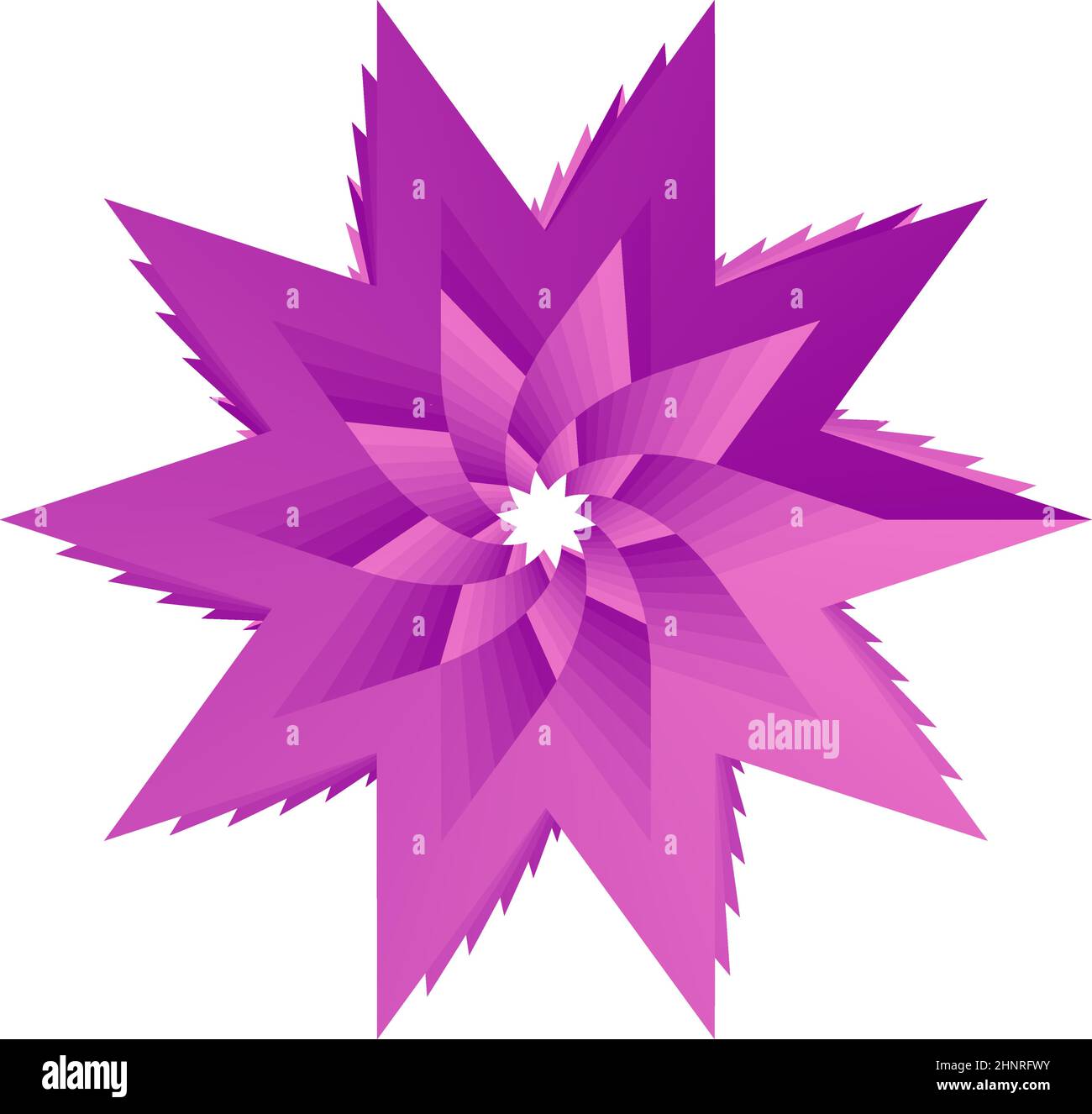 Unique star shape, star contour vector design element - stock vector ...