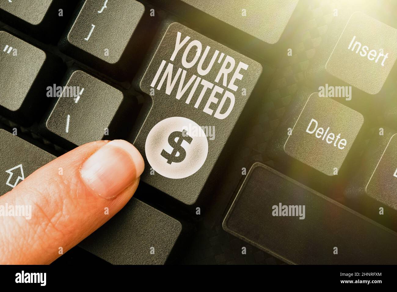 Hand writing sign You Re Invited, Internet Concept make a polite ...