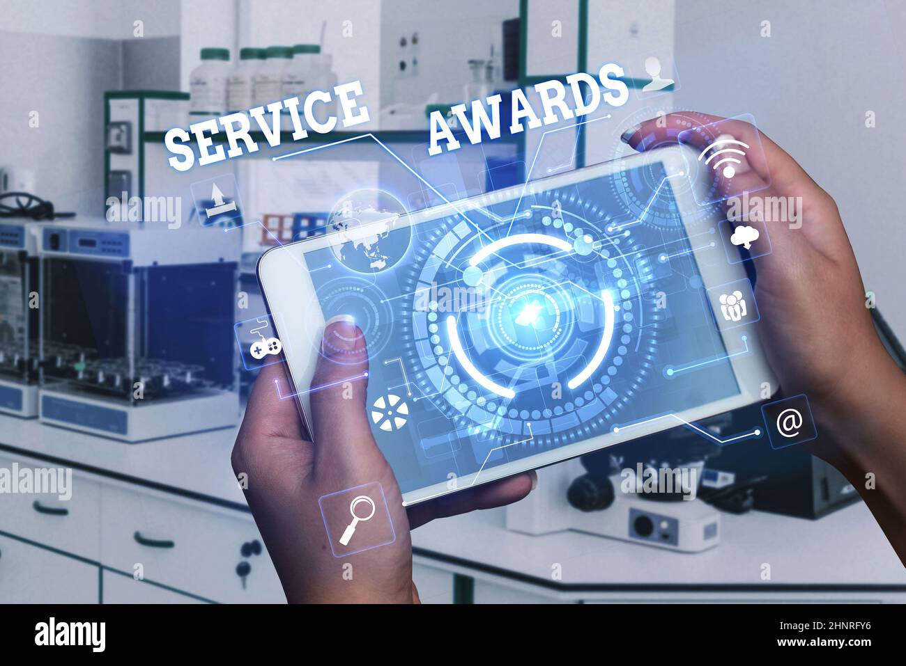 Conceptual display Service Awards, Word for Recognizing an employee for ...