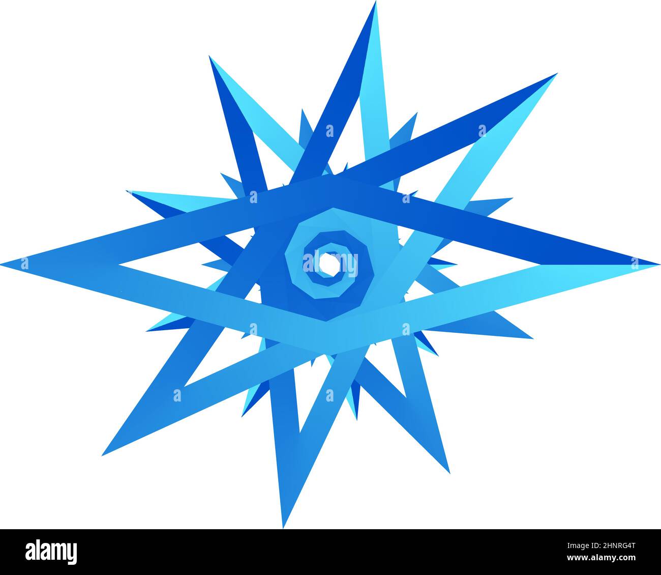 Unique star shape, star contour vector design element - stock vector ...