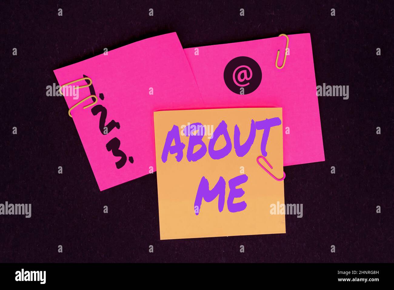 Hand writing sign About Me, Business showcase telling someone list of ...