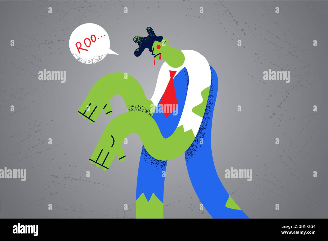 Workaholic, stress and exhaustion concept. Green businessman worker ...
