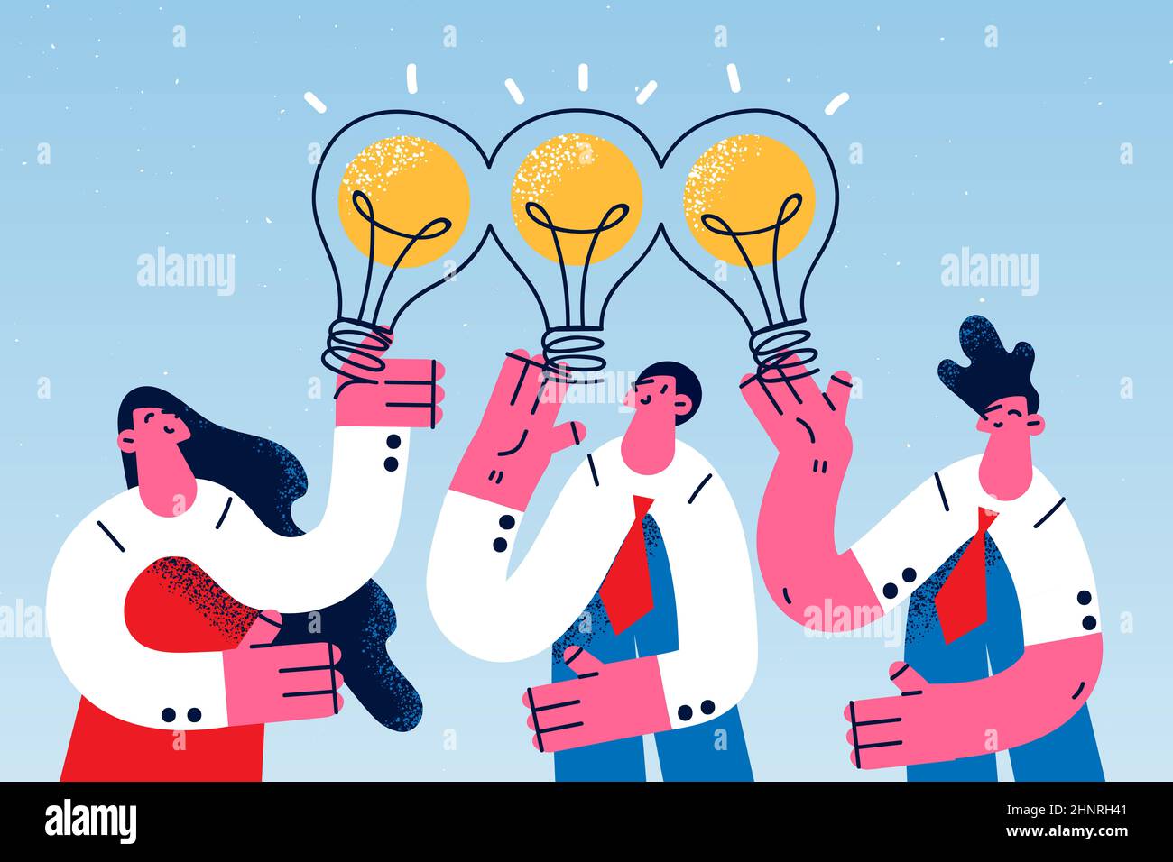 Teamwork, innovative ideas and creativity concept. Group of Young ...