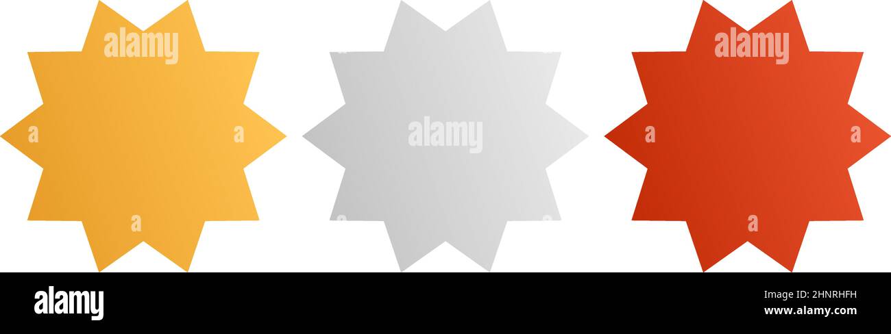 Gold, silver, bronze plaque, banner and seal. Precious metal badge ...