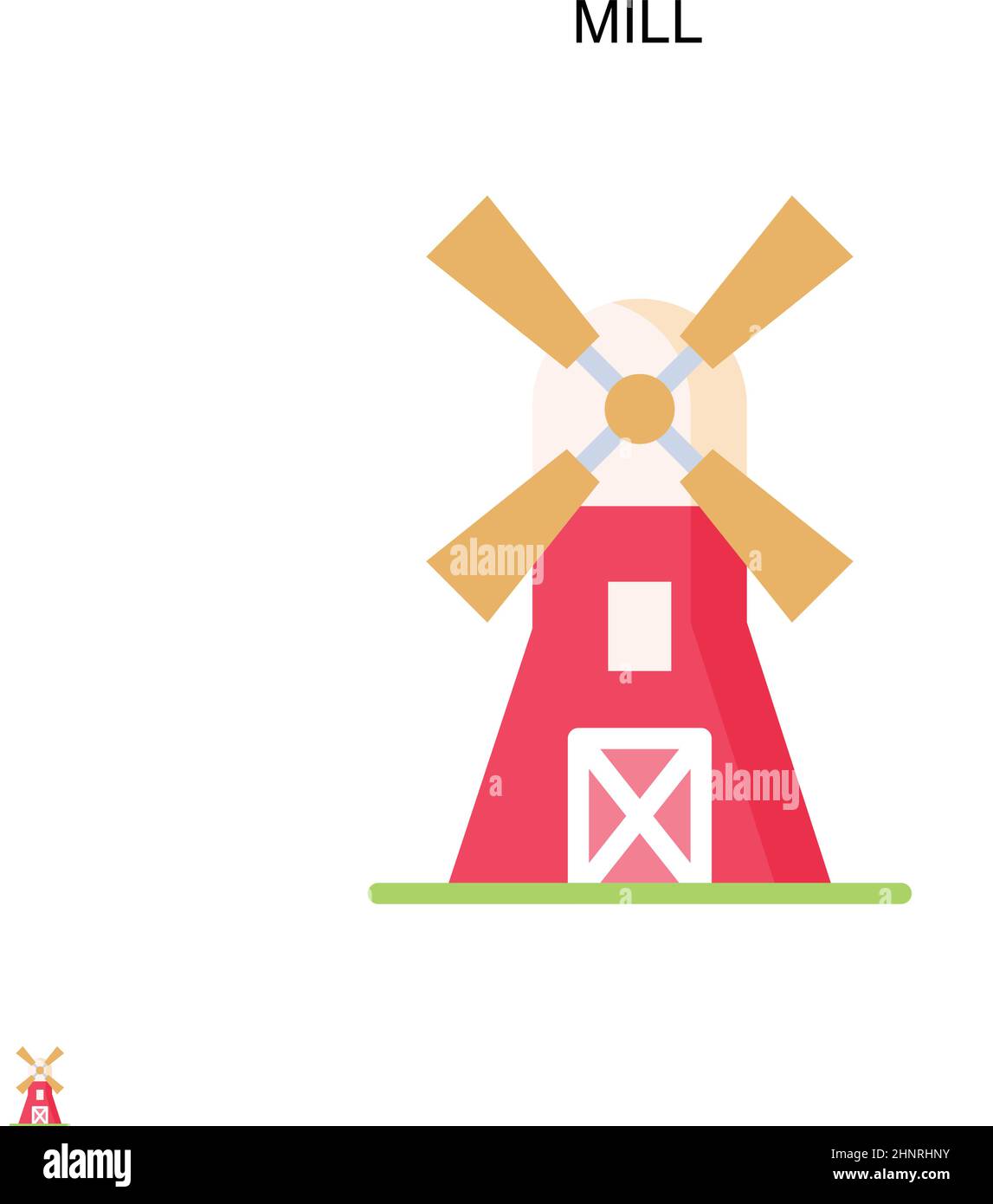 Mill Simple vector icon. Illustration symbol design template for web ...