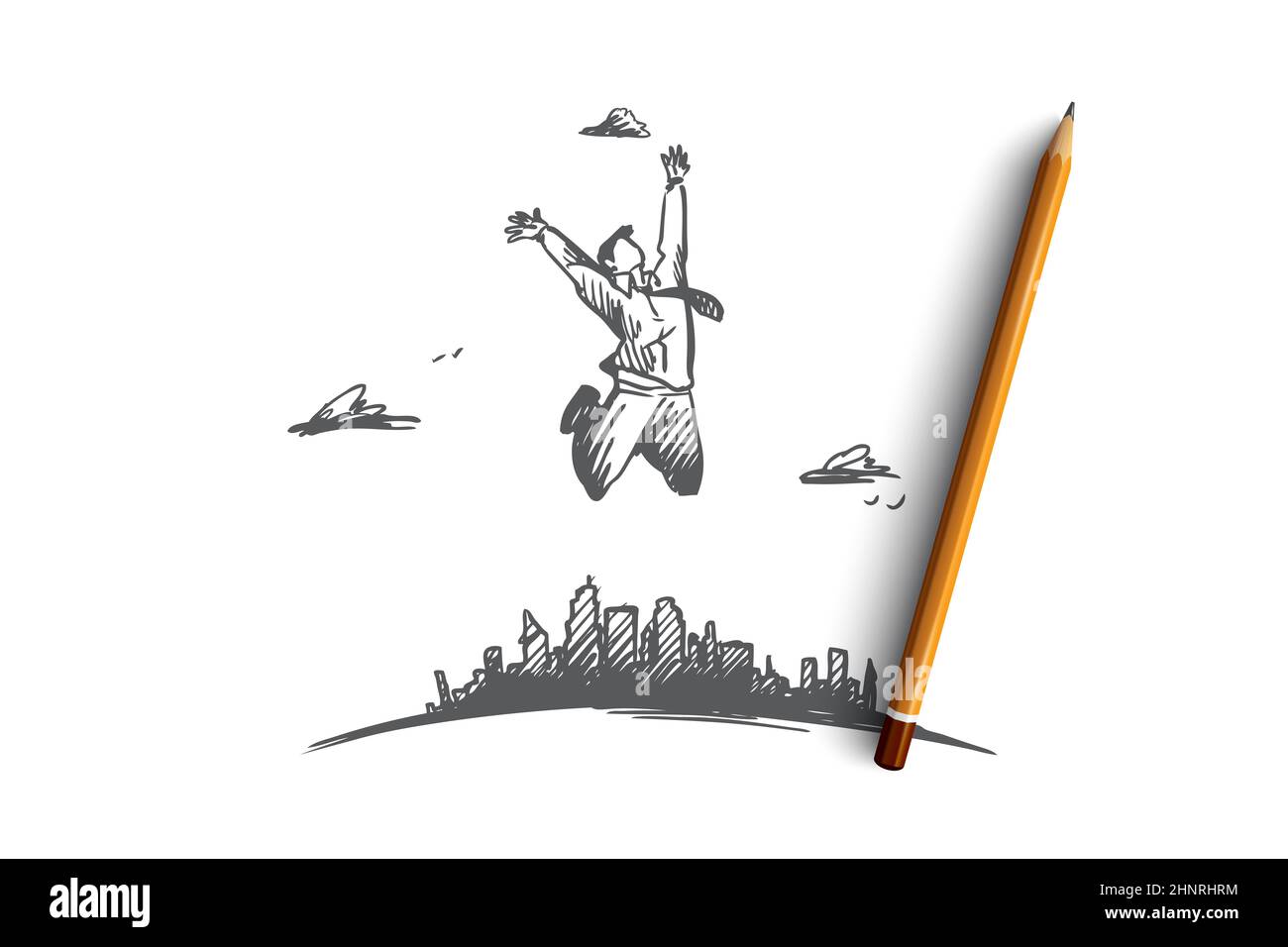 Success, leader, winner, achievement and businessman concept. Hand ...