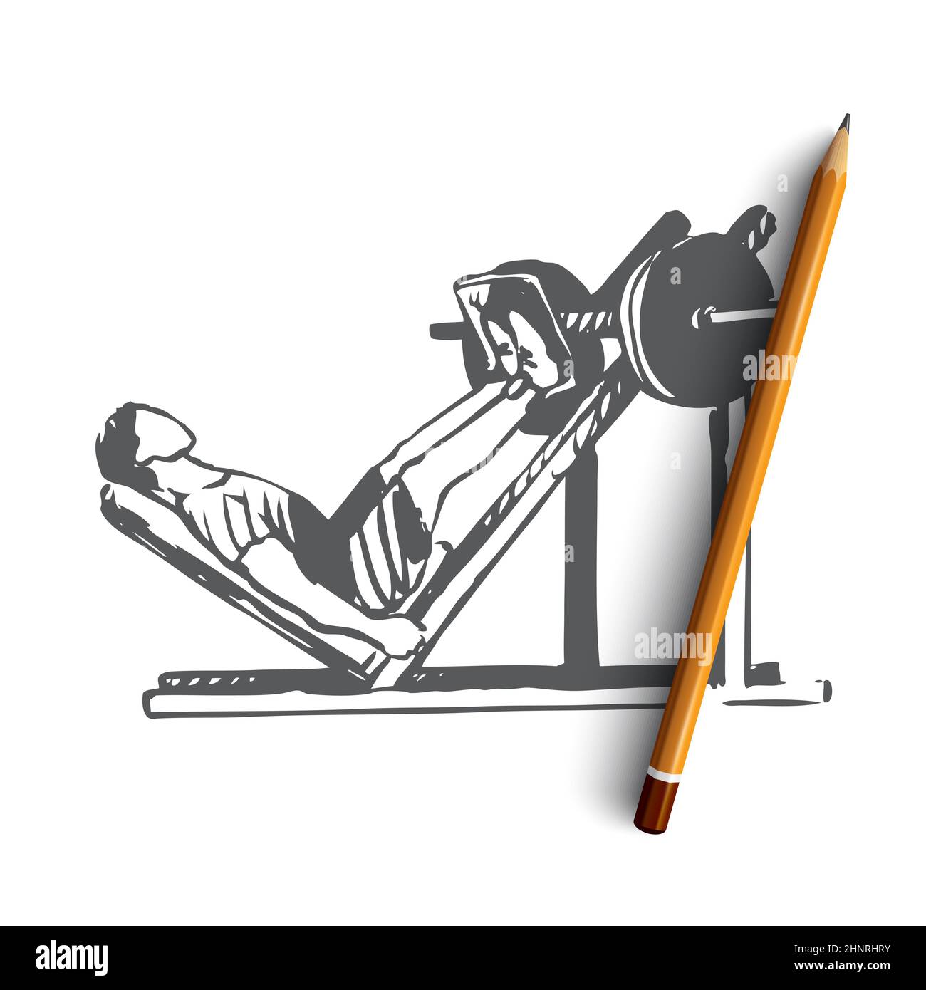 Workout, training, fitness, healthy, sport concept. Hand drawn man ...