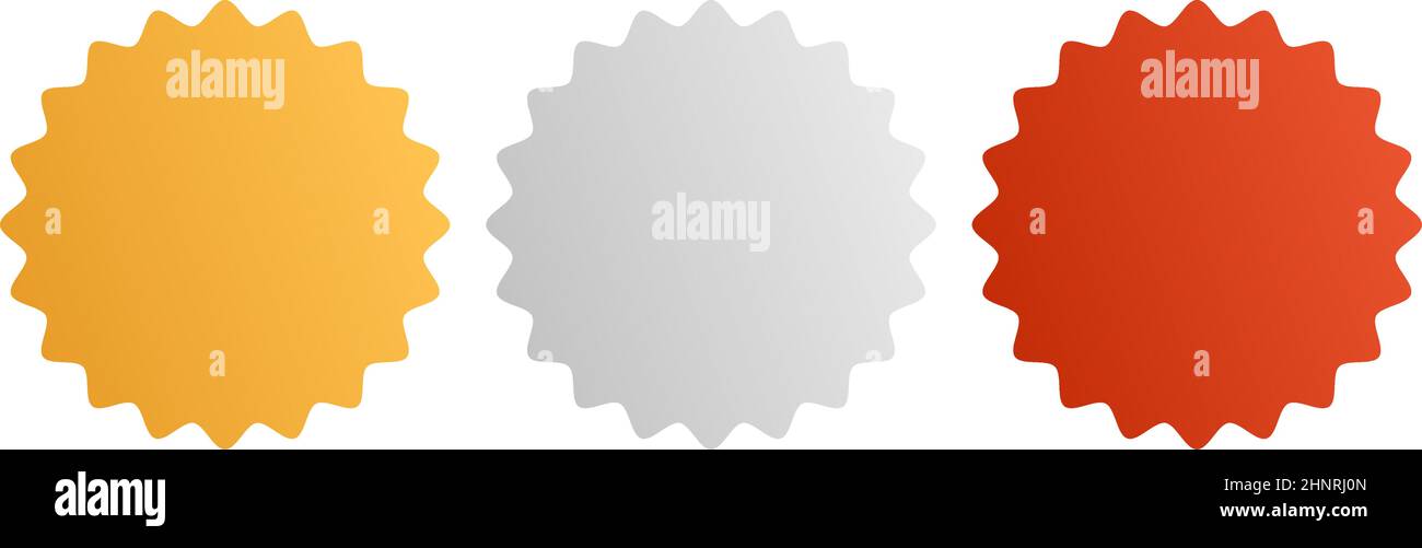 Gold, silver, bronze plaque, banner and seal. Precious metal badge ...
