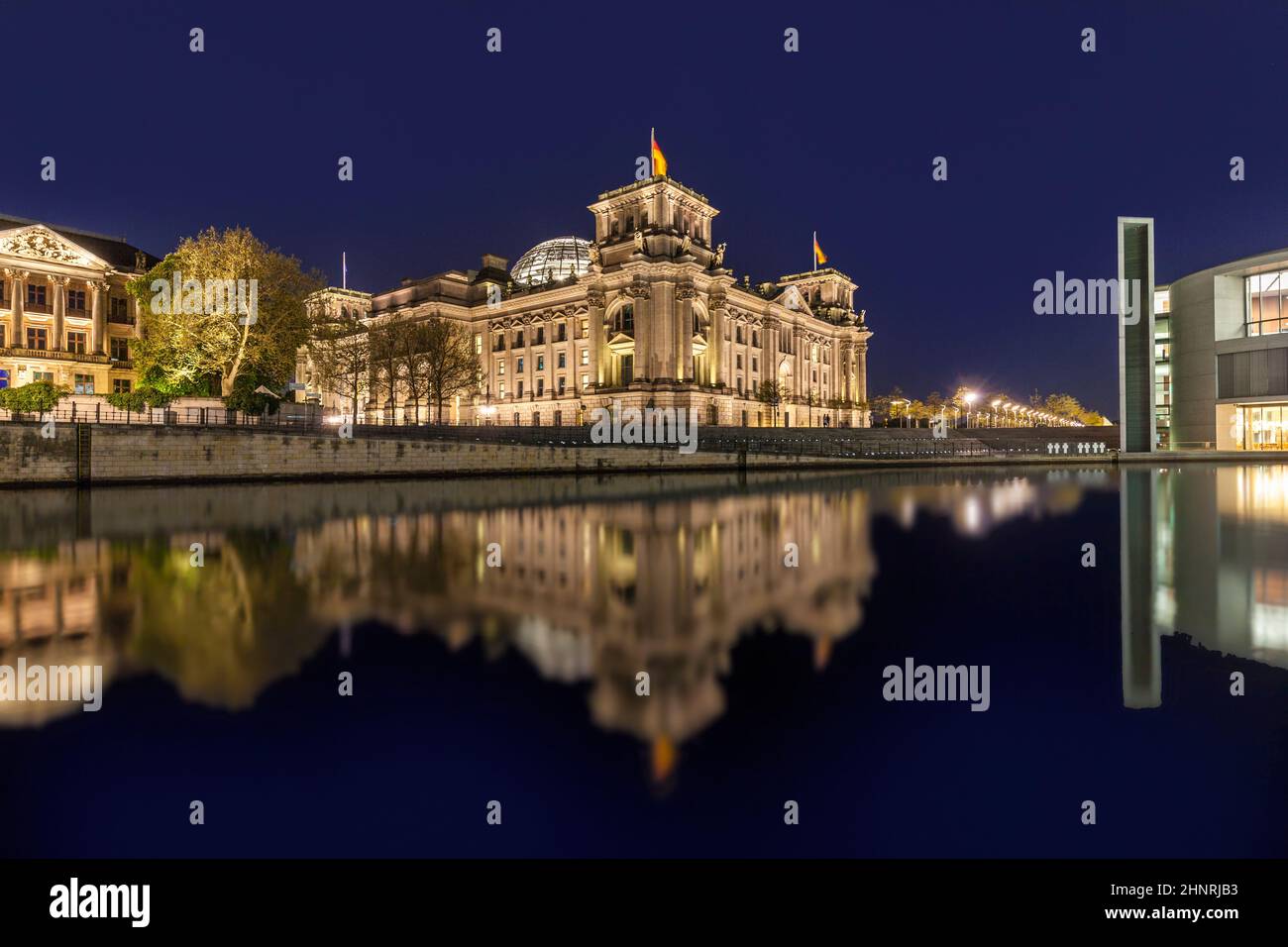 The german chancellery building in the government district in Berlin at ...