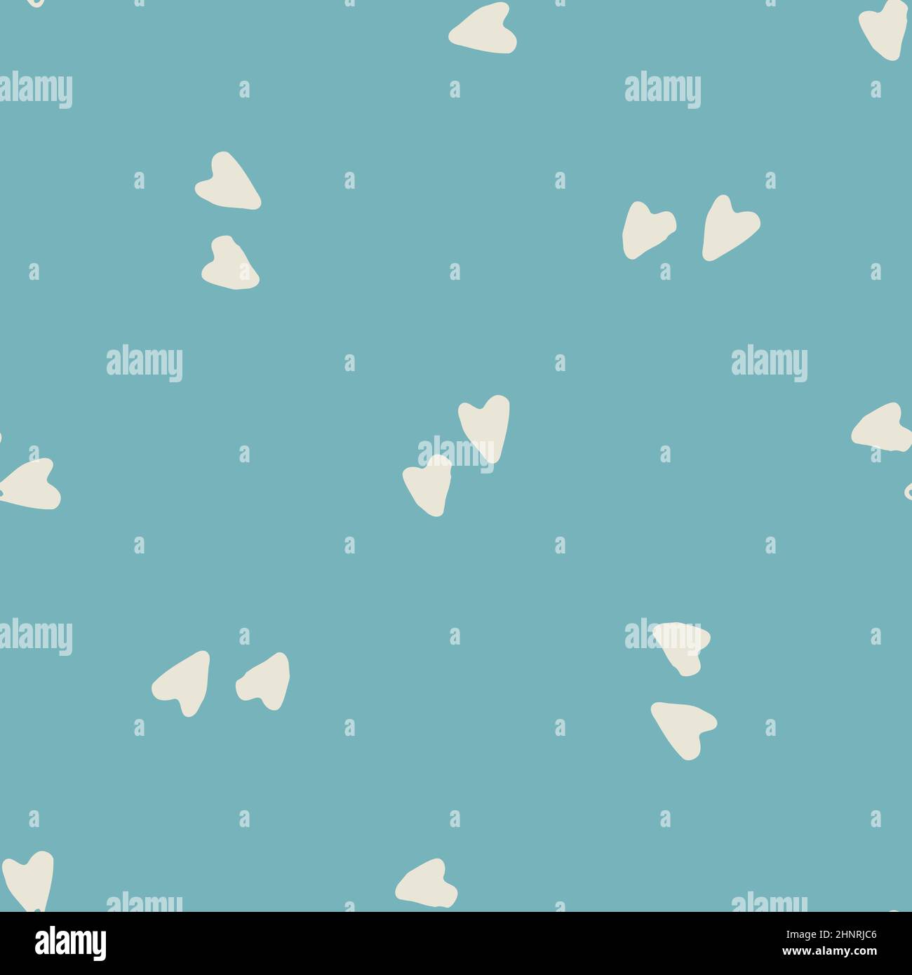 Gender neutral love heart seamless vector background. Simple whimsical ...