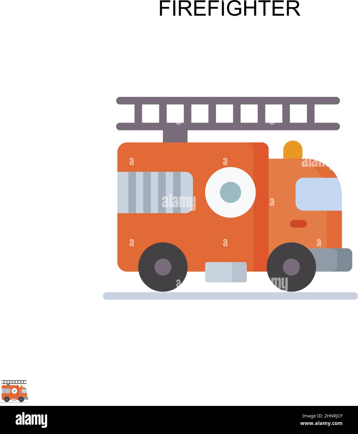 Firefighter Simple vector icon. Illustration symbol design template for ...