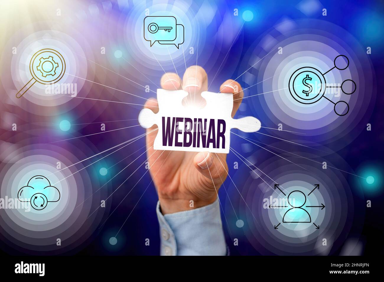 Sign displaying Webinar, Business approach seminar or other ...