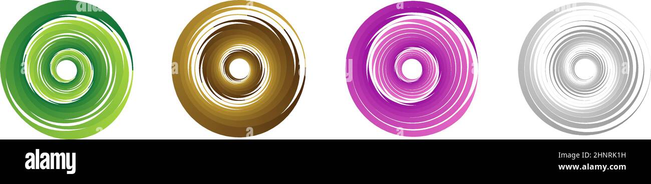 Gradient filled shaded design element, geometric shape set - stock ...