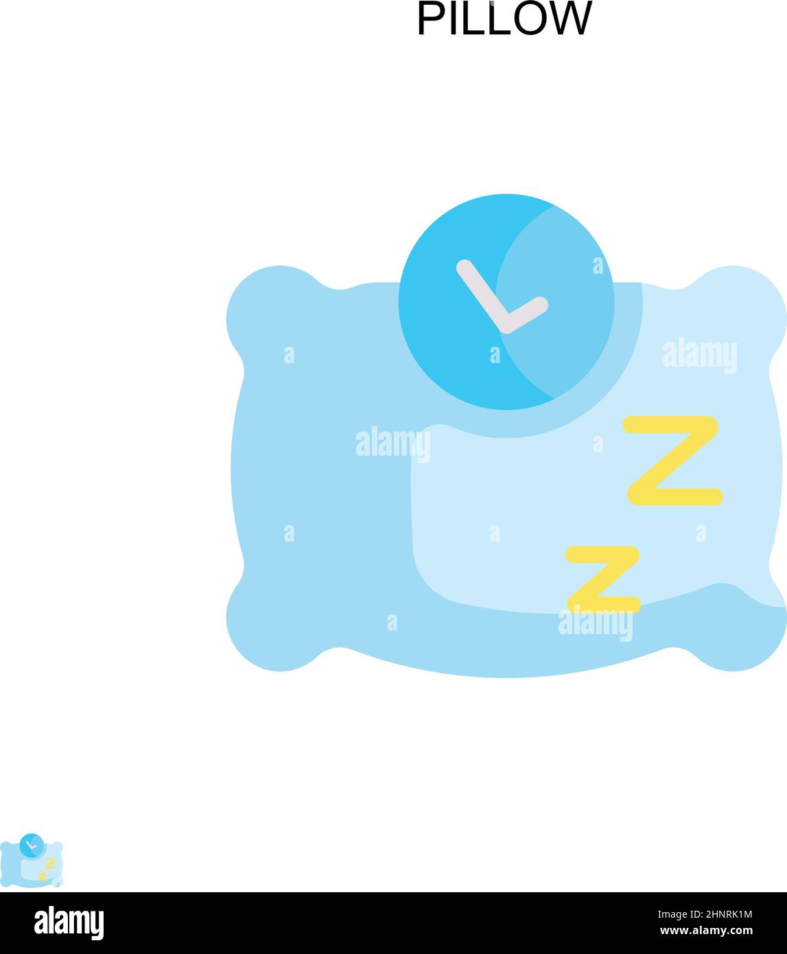 Pillow Simple vector icon. Illustration symbol design template for web ...