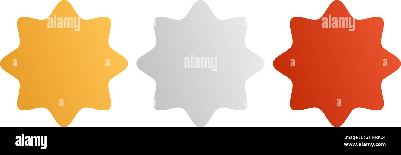 Gold, silver, bronze plaque, banner and seal. Precious metal badge ...