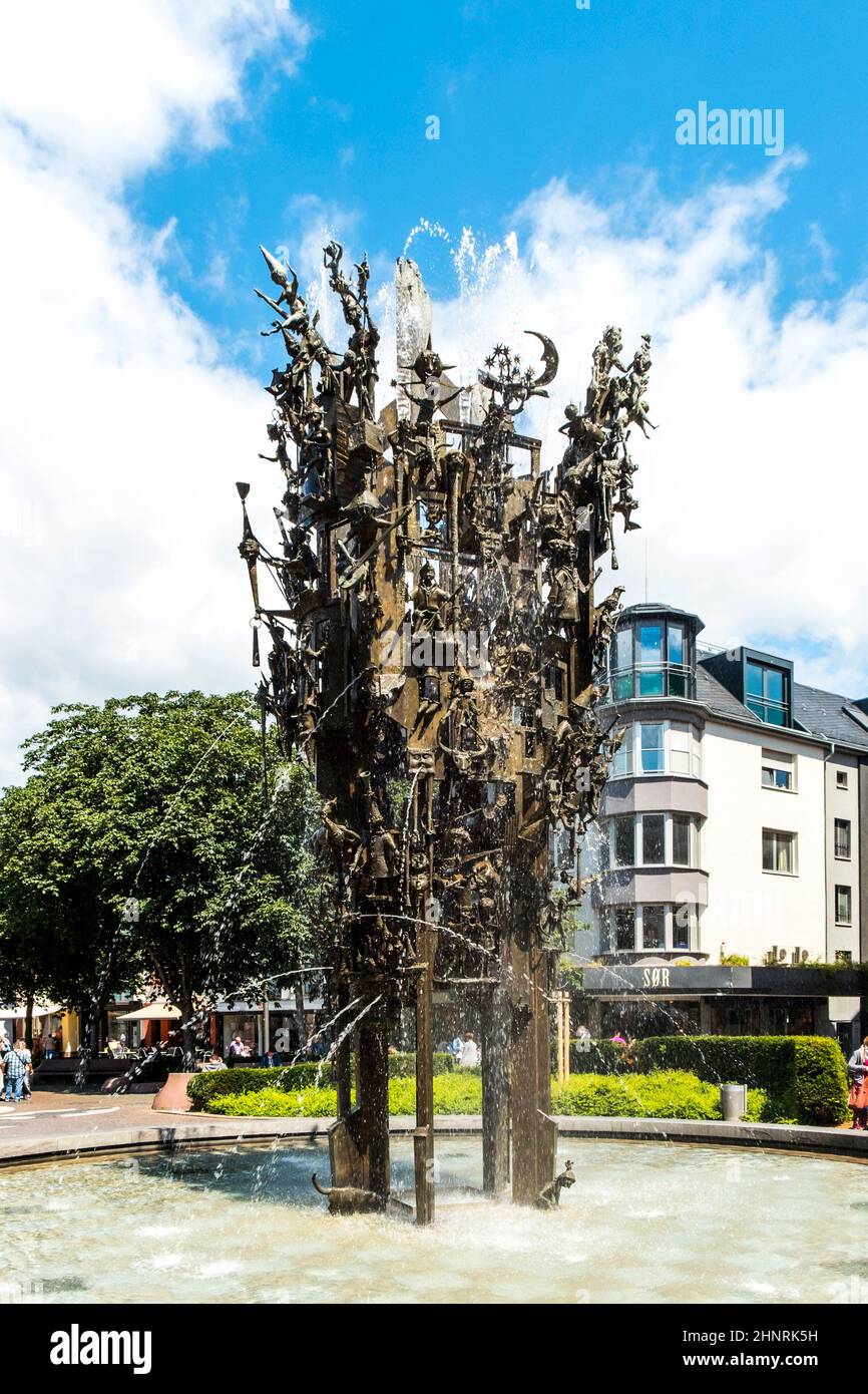 famous Carnival Fountain in Mainz Stock Photo - Alamy