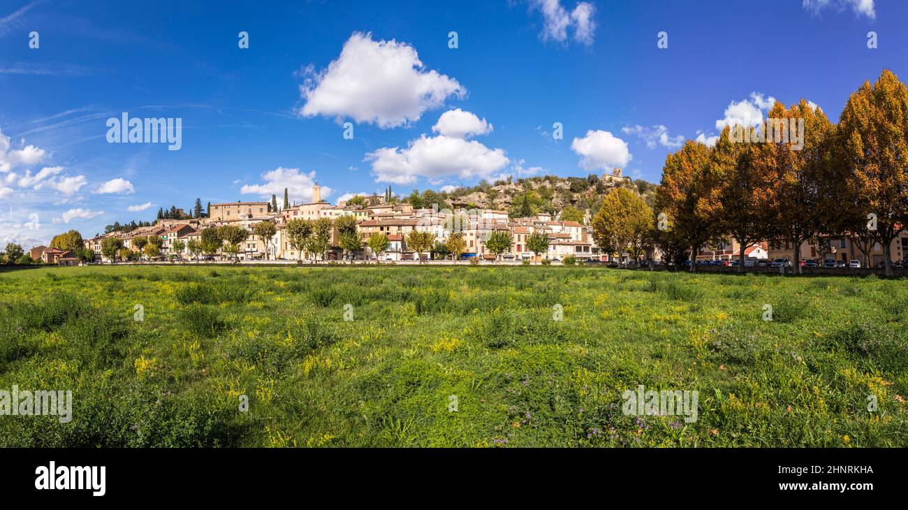 scenic view of village of Jouques in southern France Stock Photo - Alamy