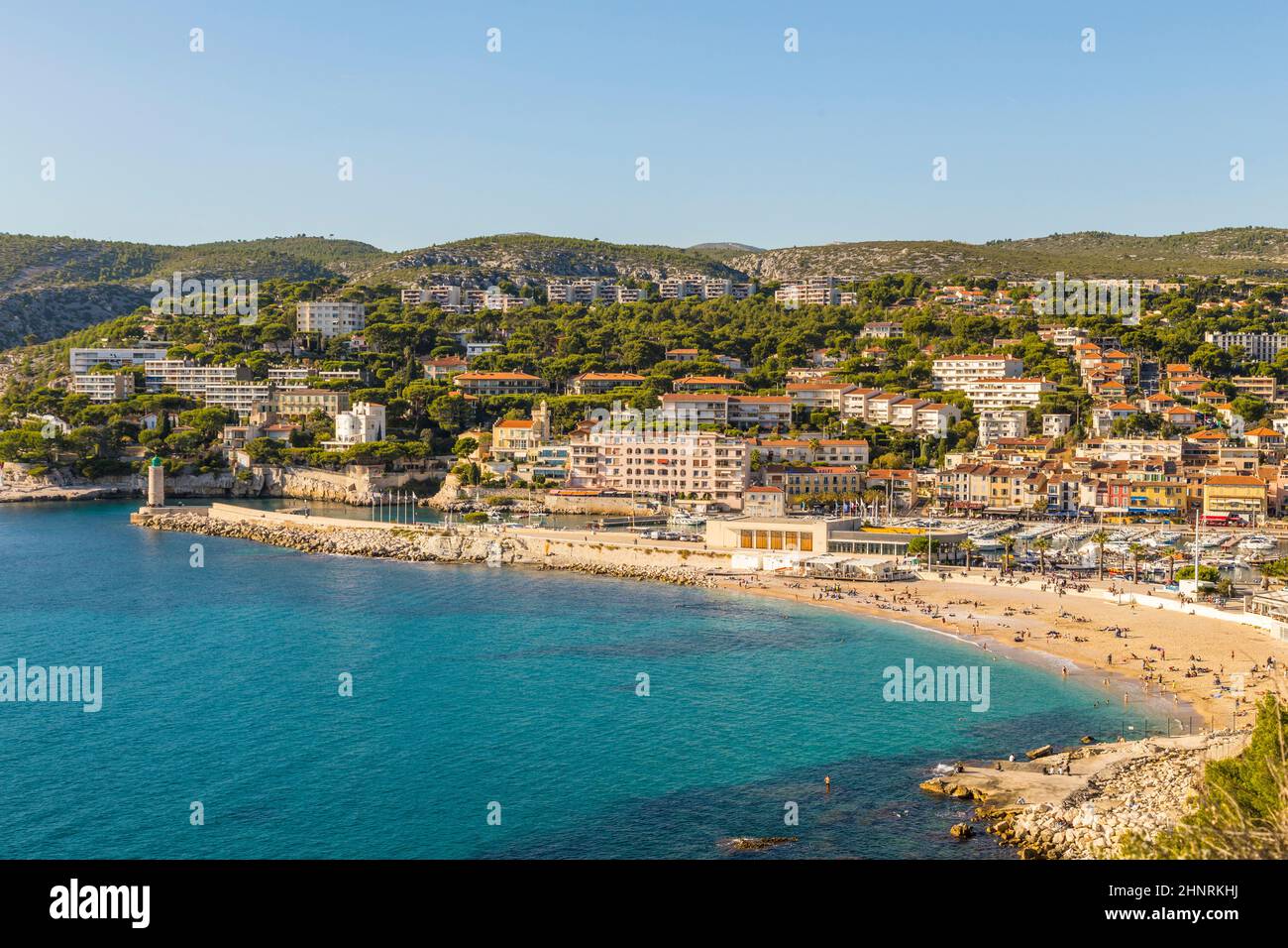 view to Cassis from scenic route de cretes Stock Photo - Alamy