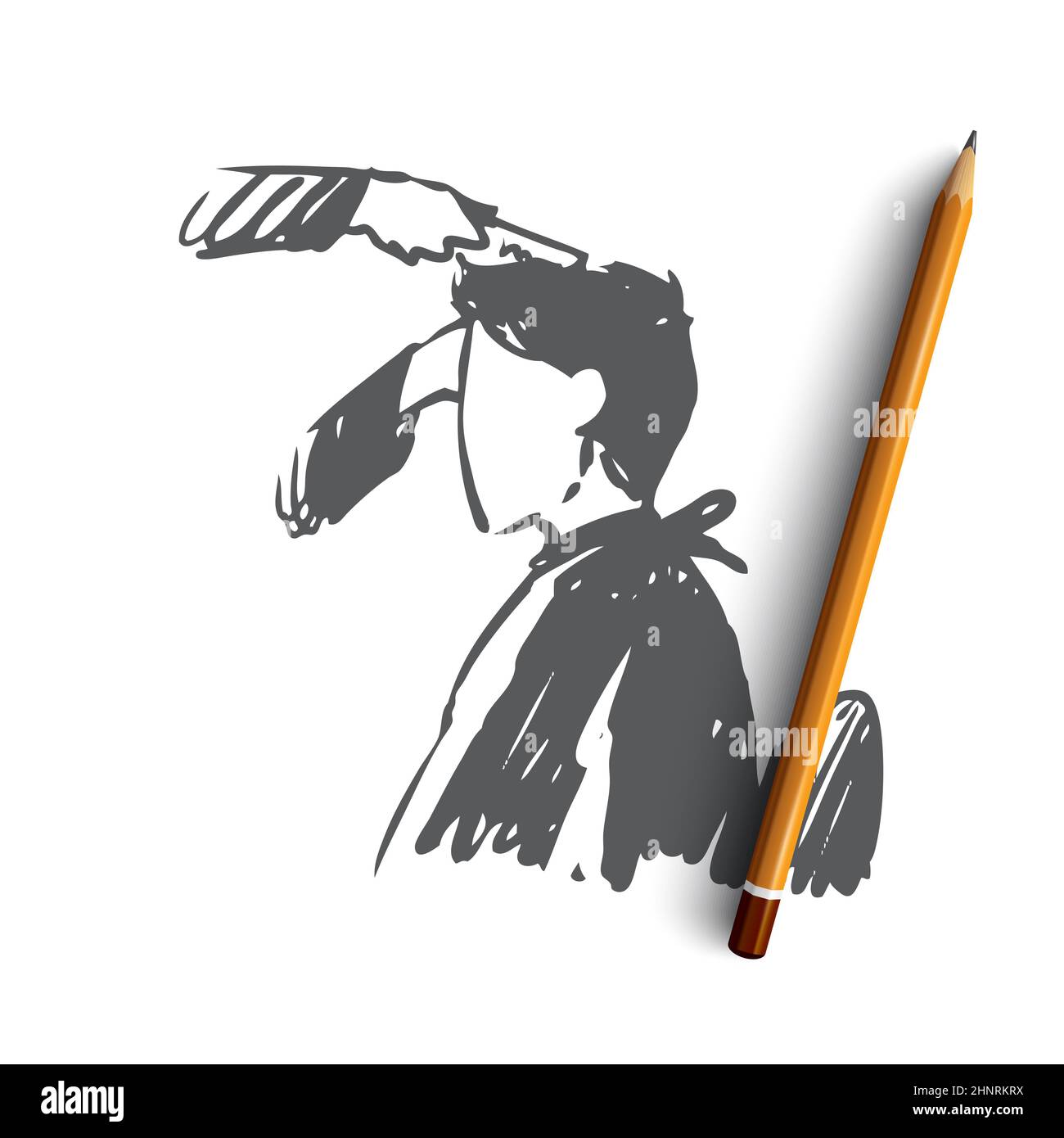 Man, haircut, salon, barber, cut concept. Hand drawn man in barbershop ...