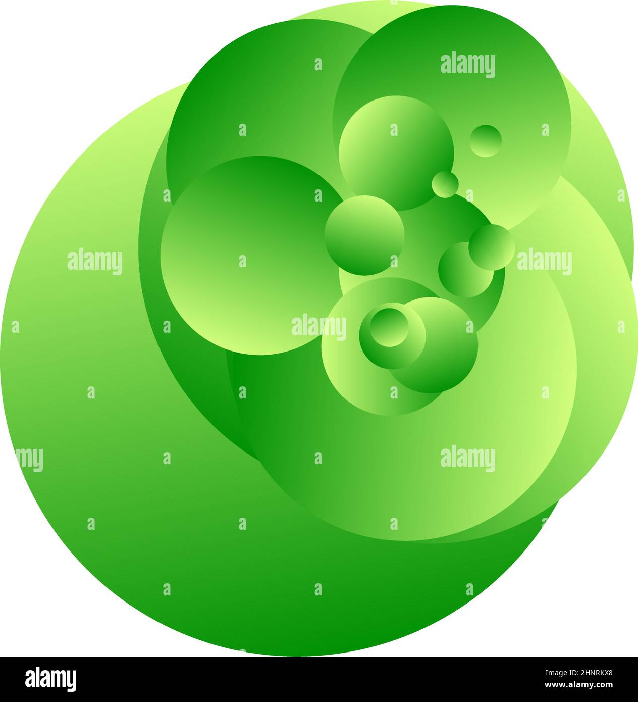 Geometric circle design shape with random shaded, gradient fill - stock ...