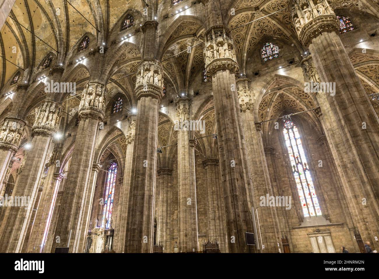 Interior of famous Milan Cathedral - Duomo Stock Photo - Alamy