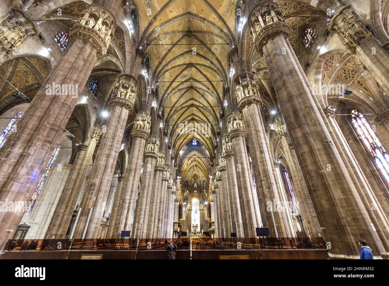 Interior of famous Milan Cathedral - Duomo Stock Photo - Alamy
