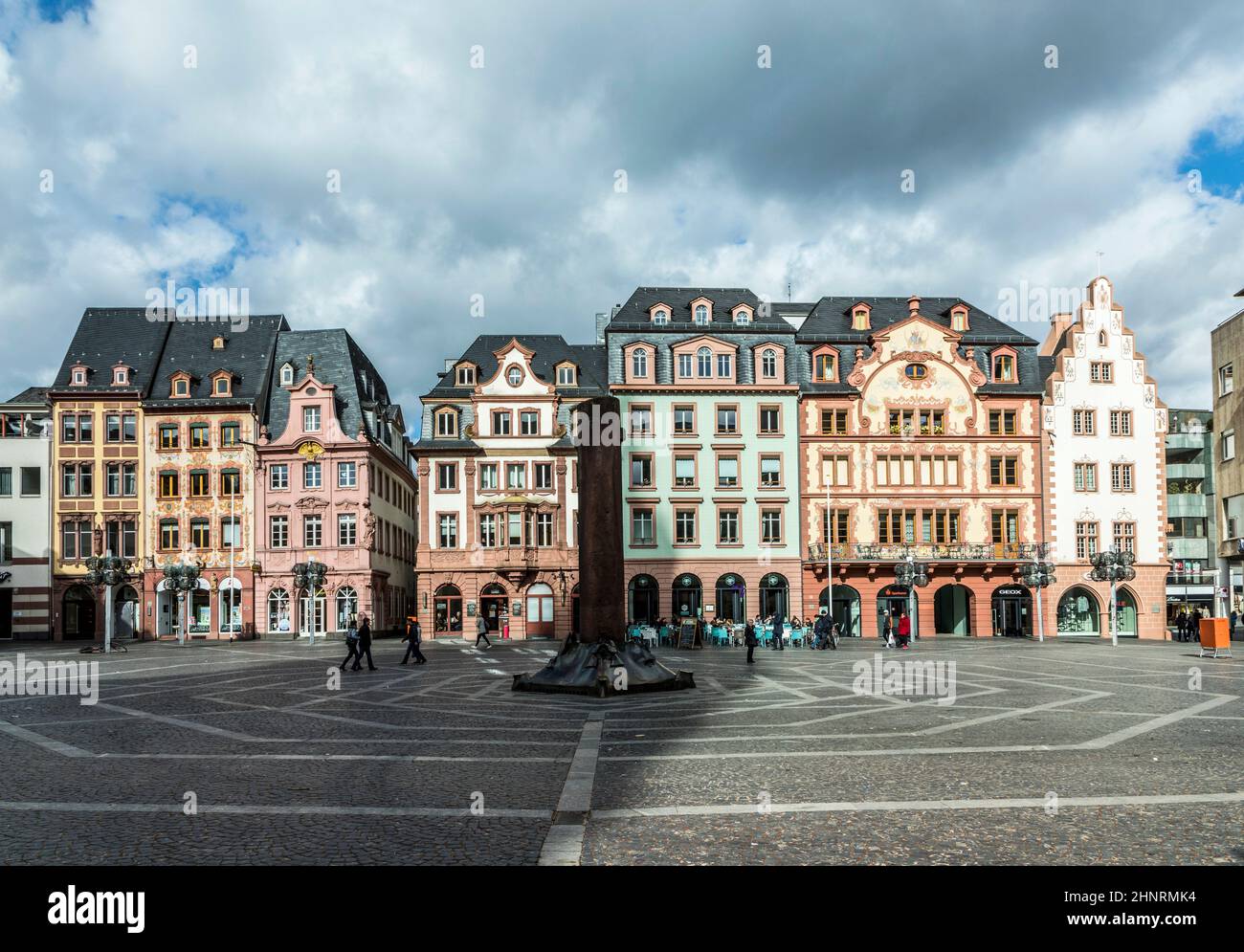 beautiful market place in Mainz, Germany Stock Photo - Alamy