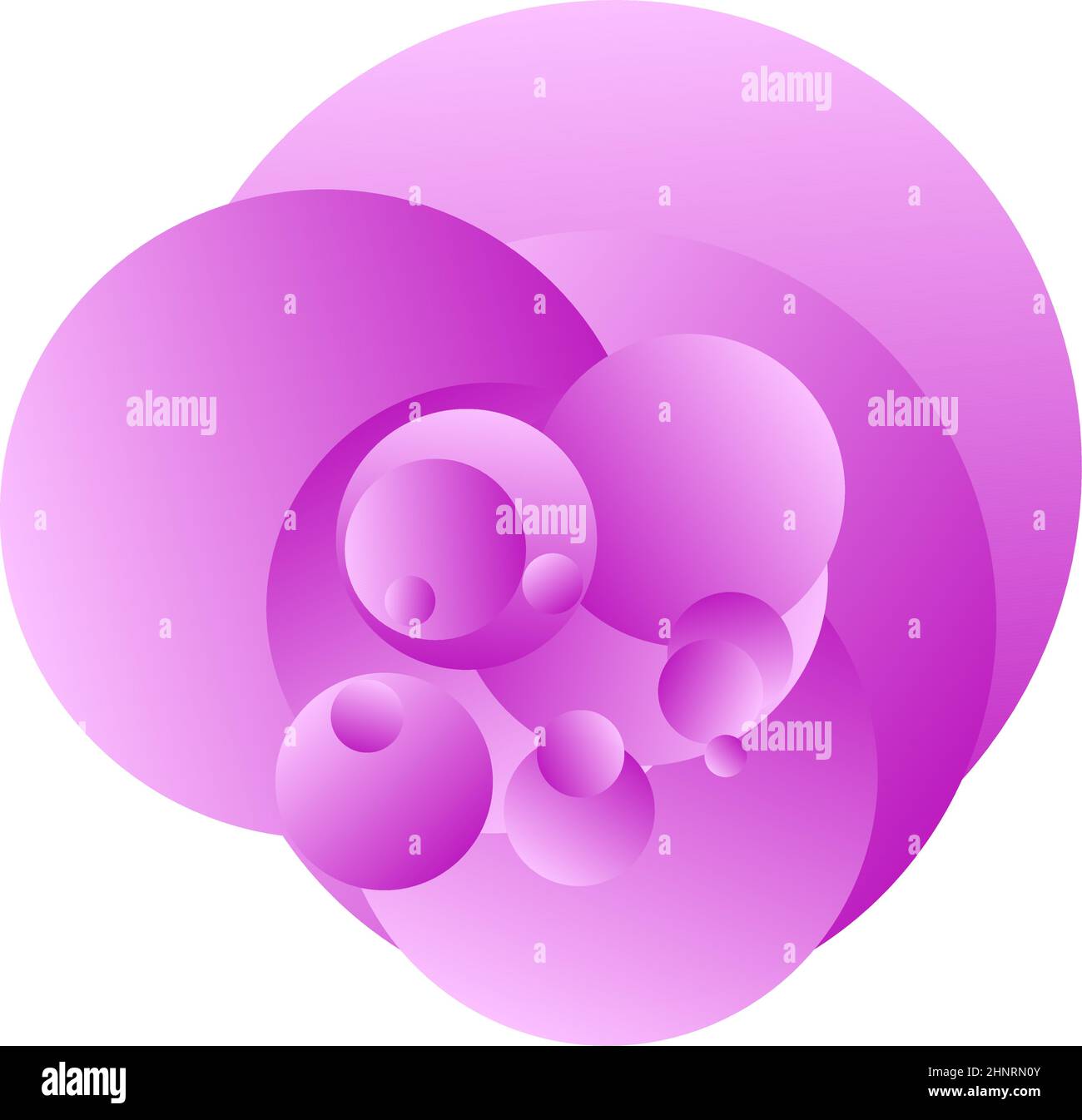 Geometric circle design shape with random shaded, gradient fill - stock ...