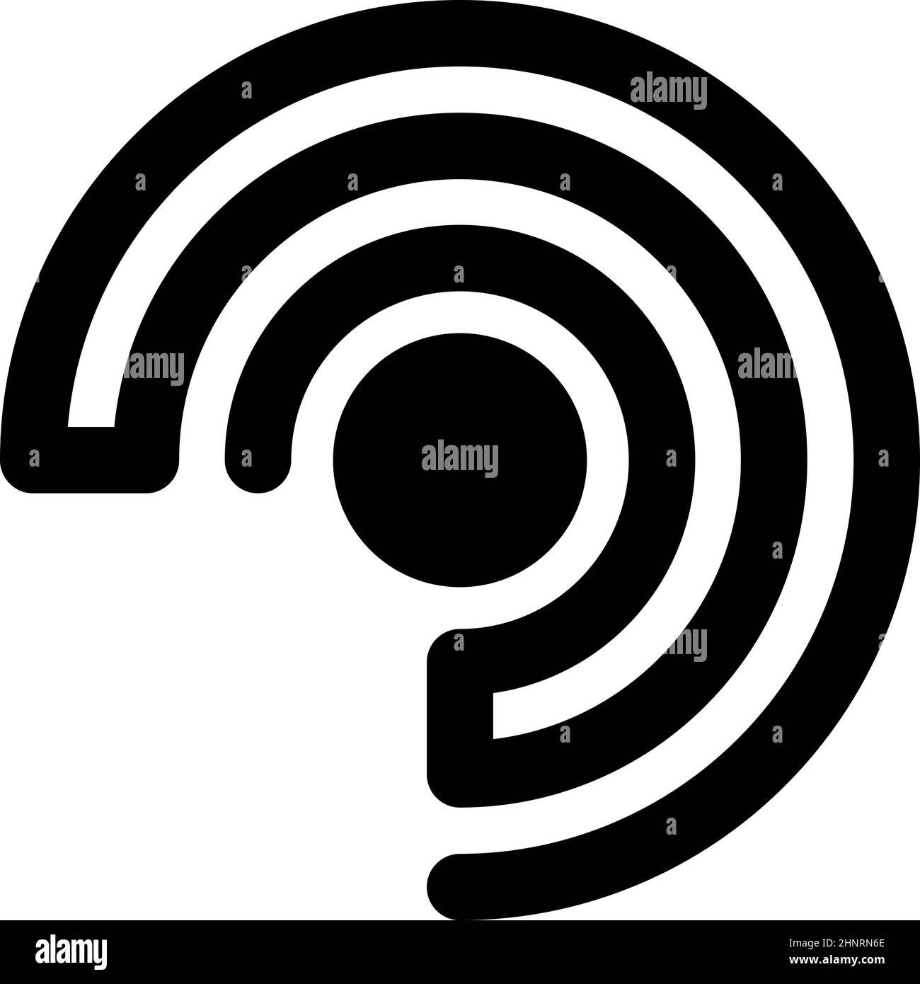 Wireless, cordless signal, internet, wifi shape icon, symbol - stock ...