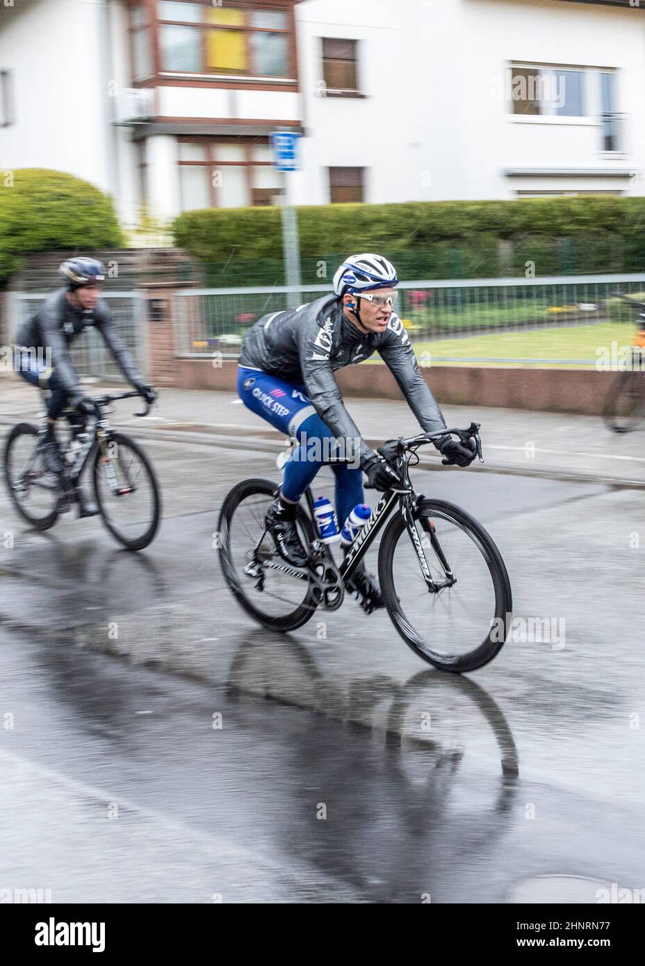 racing cyclists at the race Rund um den Finanzplatz Frankfurt Stock ...